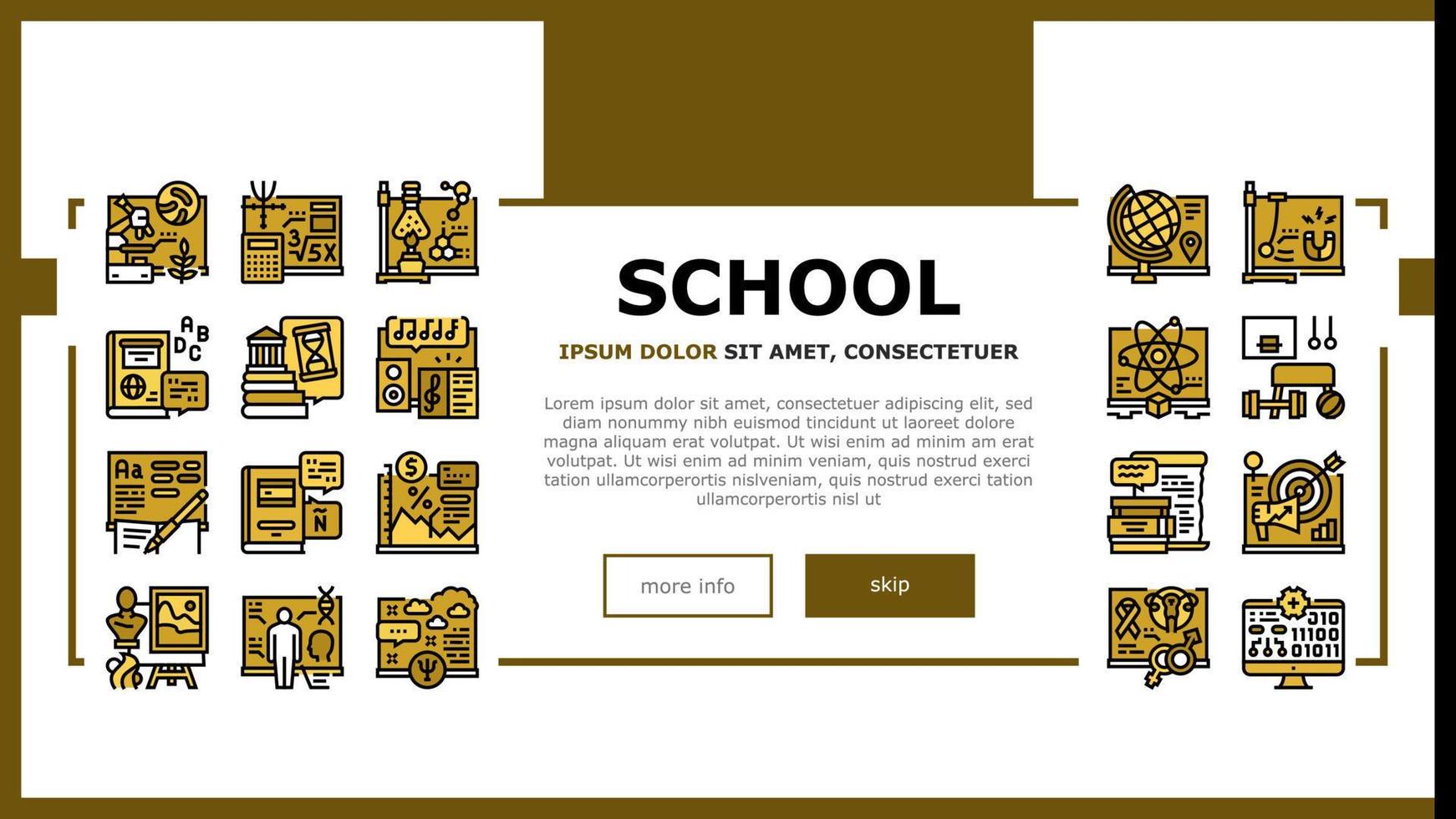 School Subjects Learn Landing Header Vector 9995880 Vector Art at Vecteezy