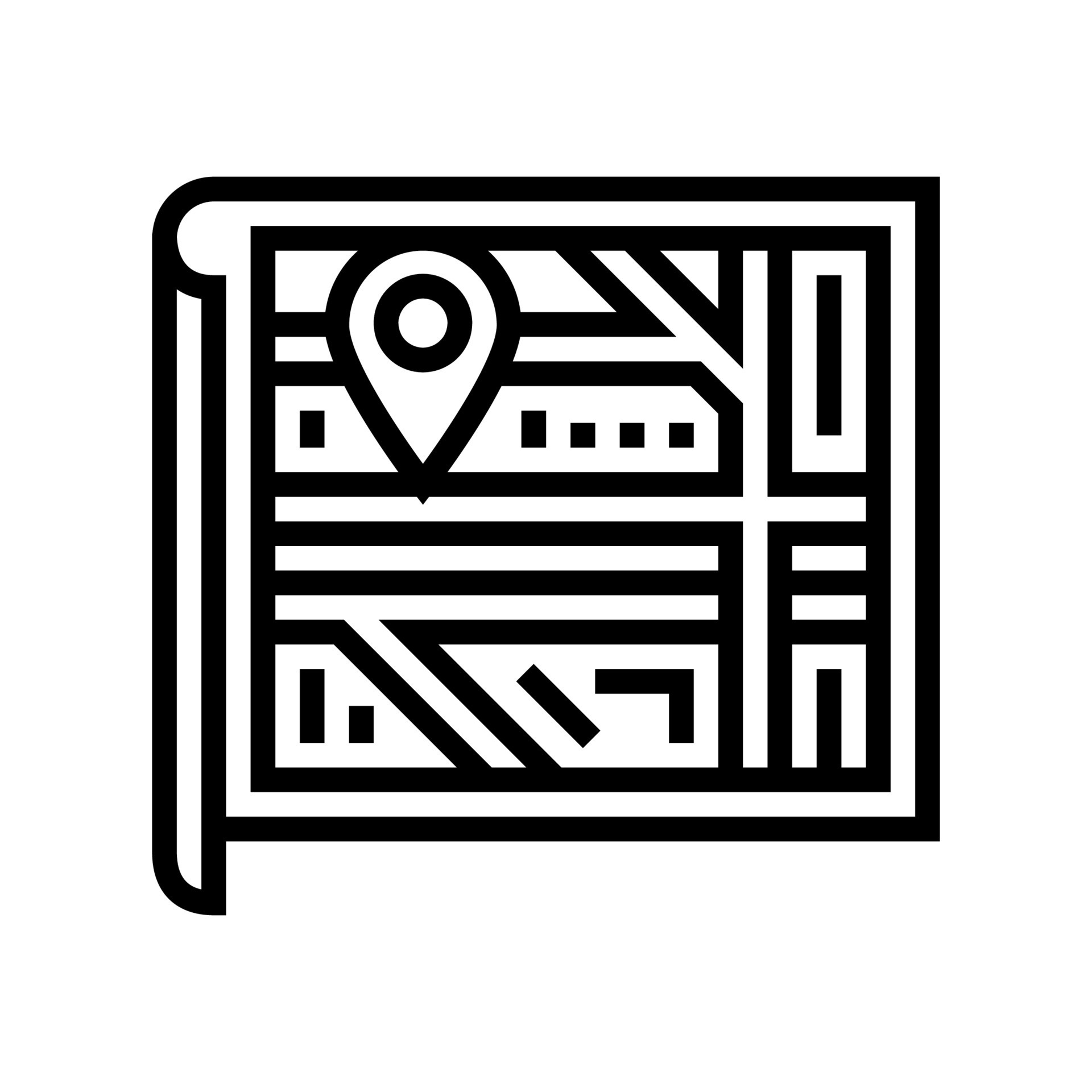 Map Location Line Icon Vector Illustration 9997365 Vector Art At Vecteezy