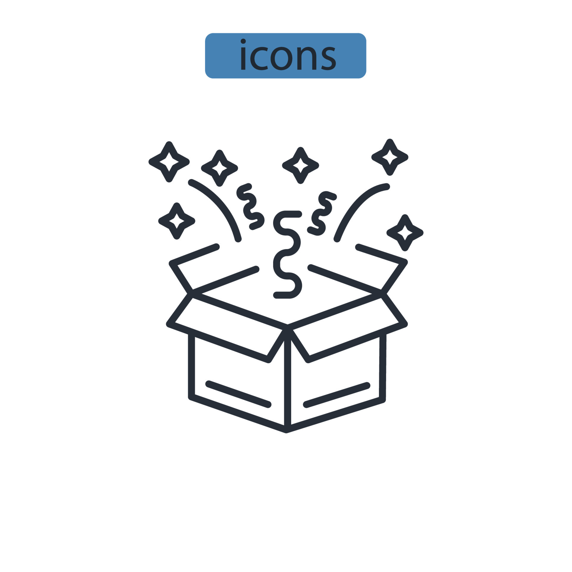 Surprise Box Icons Symbol Vector Elements For Infographic Web 9998853