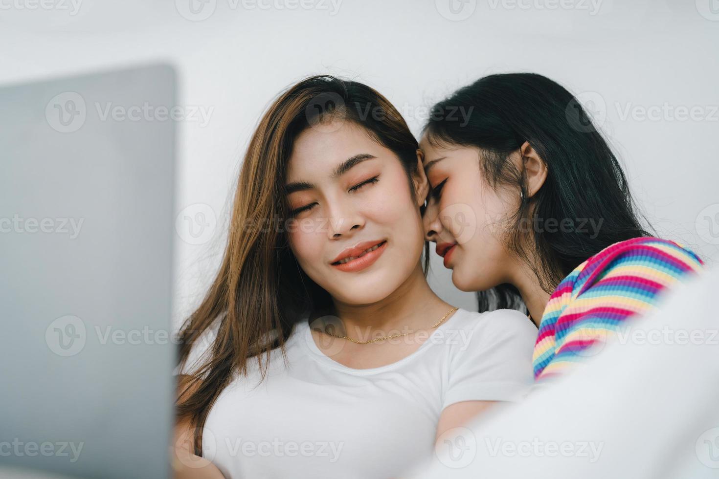 Lgbtq Lgbt Concept Homosexuality Portrait Of Two Asian Women Posing