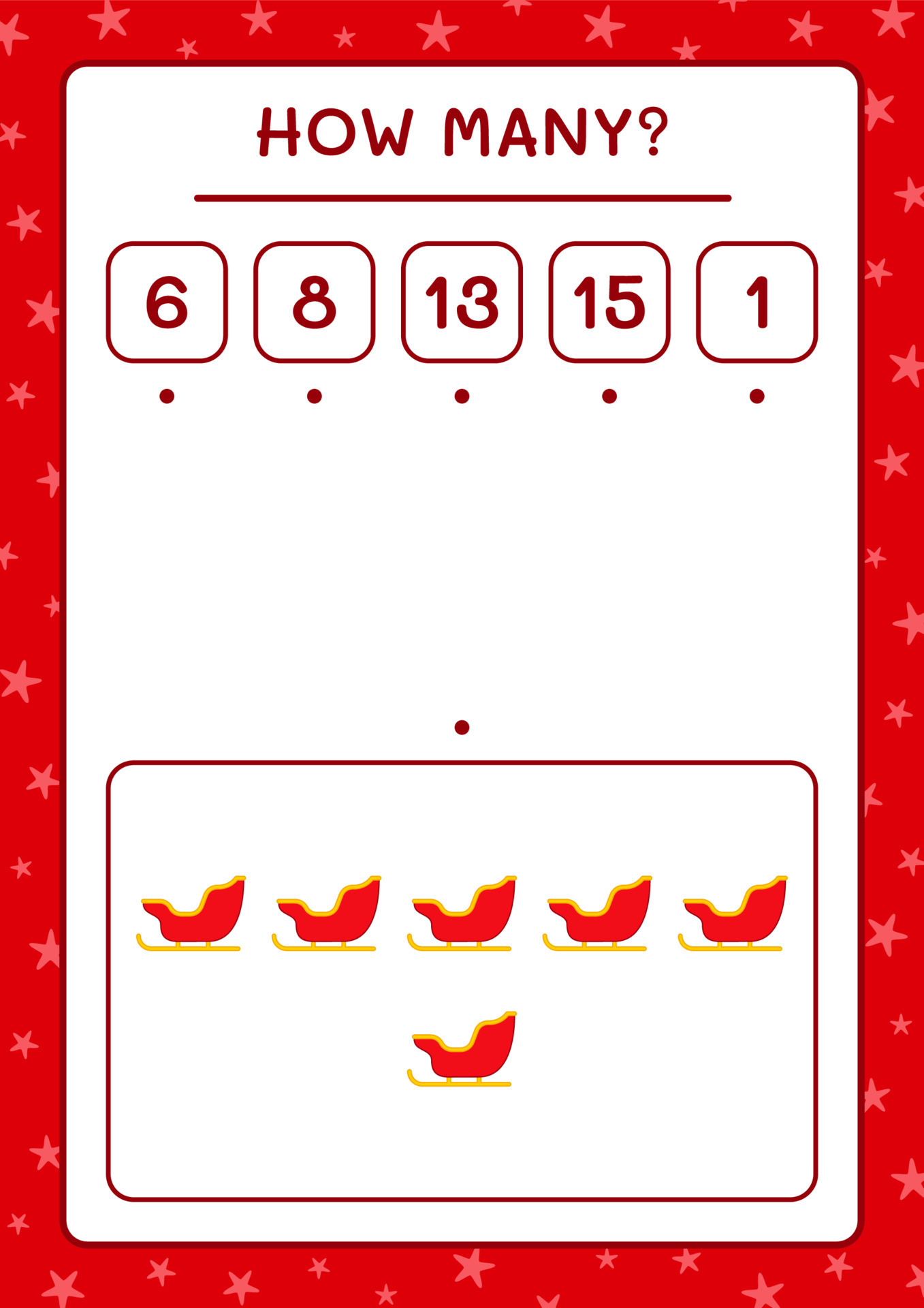 How many santa claus sleigh, game for children. Vector illustration ...