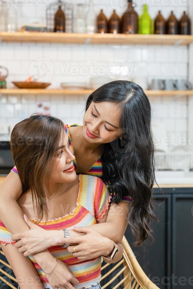 Lgbtq Lgbt Concept Homosexuality Portrait Of Two Asian Women Posing