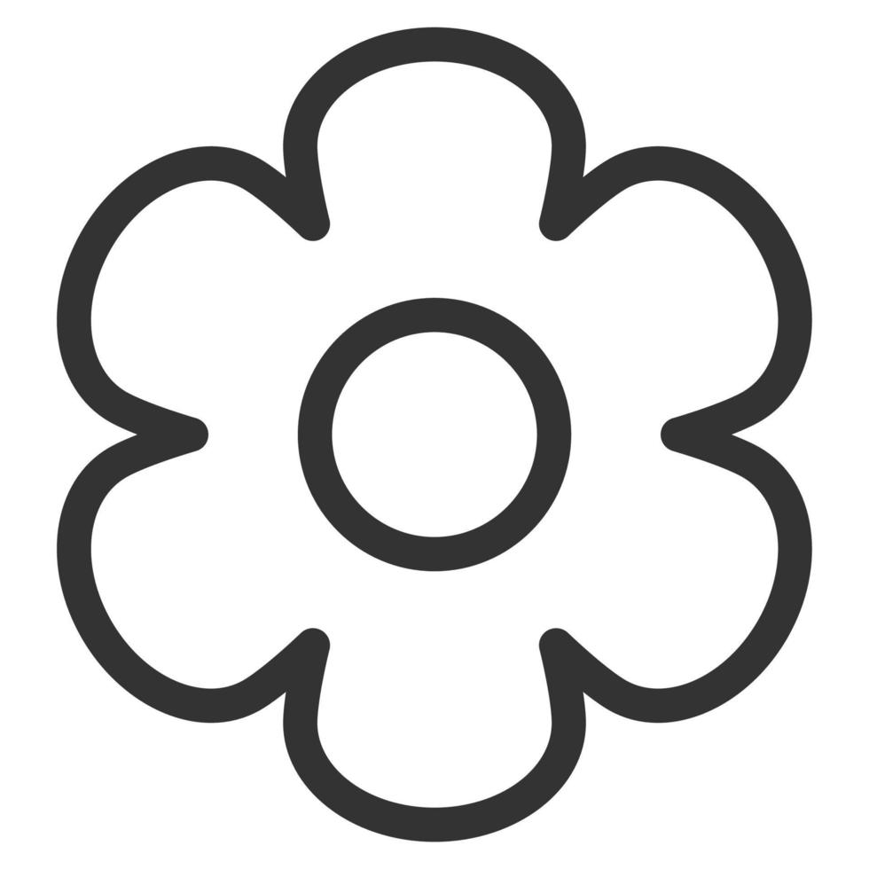 Flower Line Icon Vector Illustration 10001152 Vector Art at Vecteezy