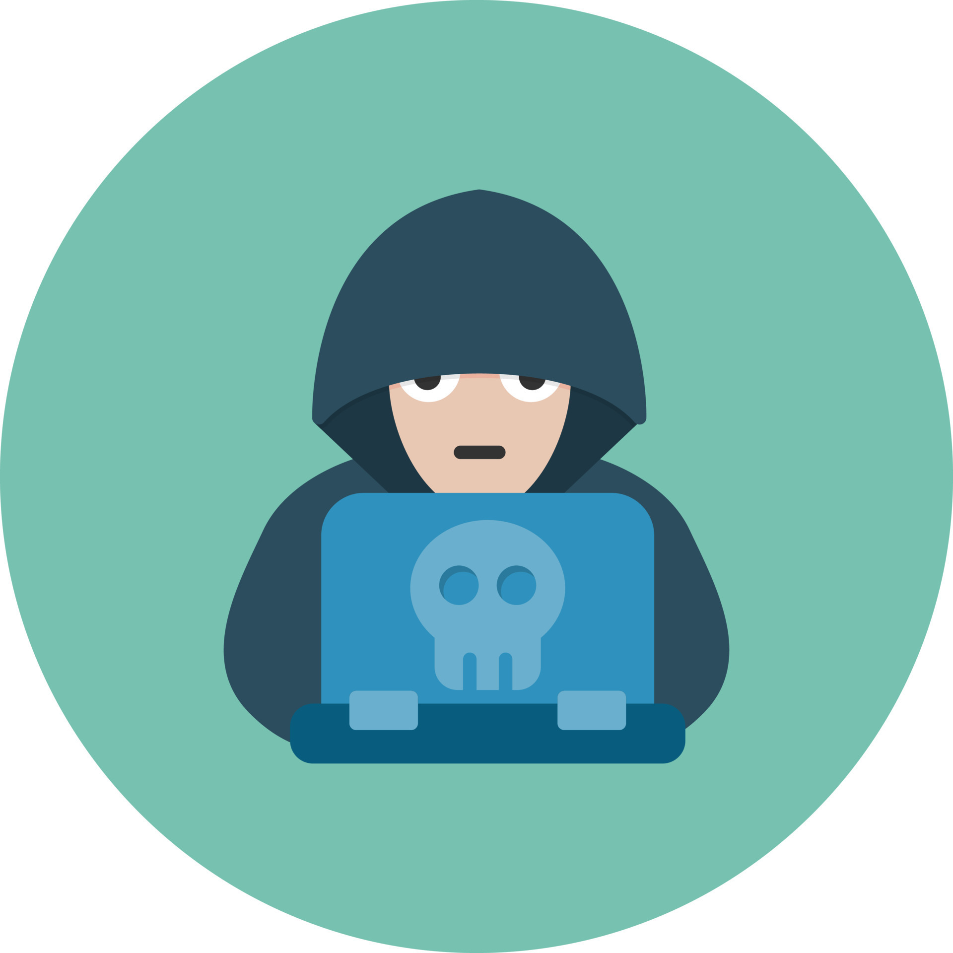 Hacker Flat Circle Multicolor 10002716 Vector Art at Vecteezy