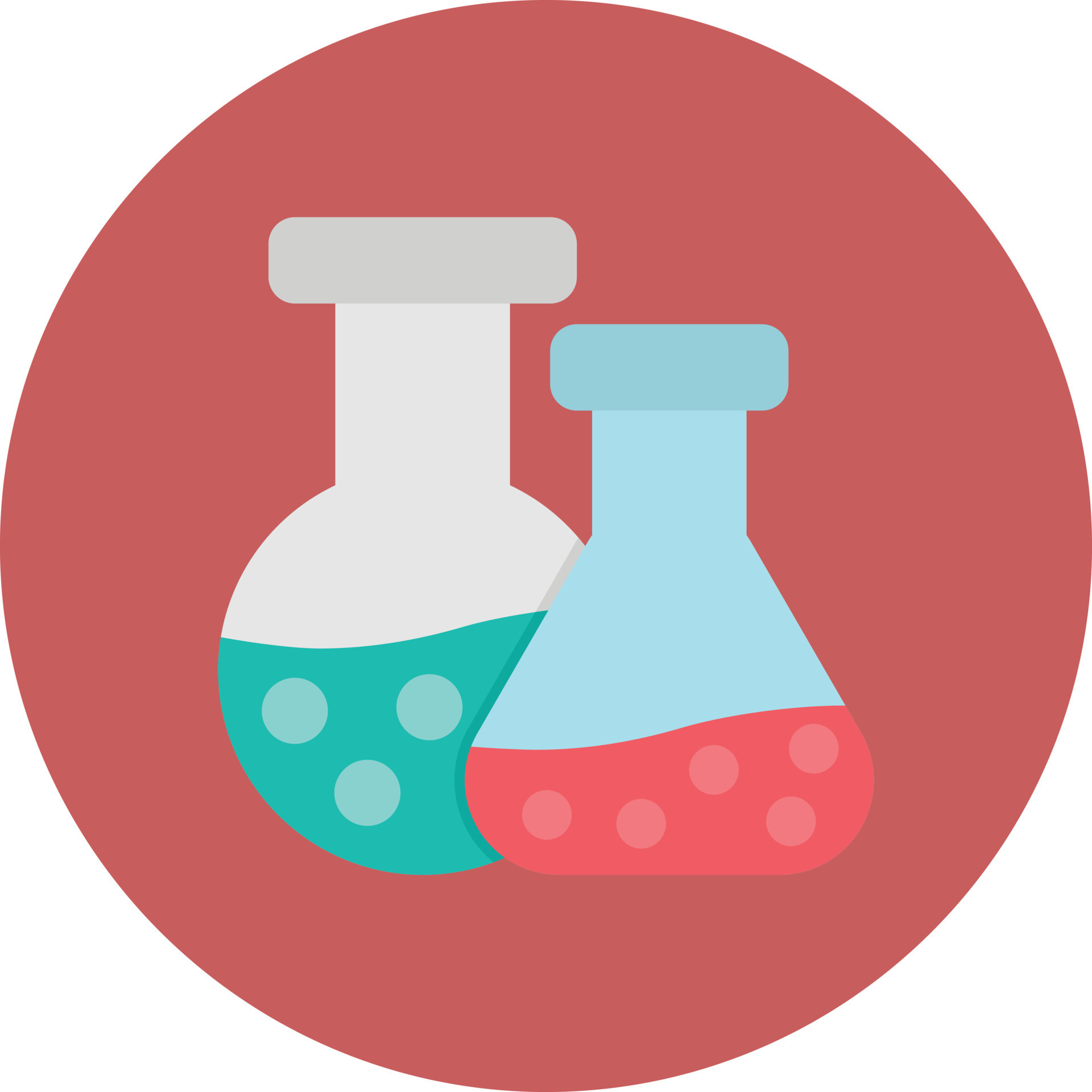 Flasks Flat Circle Multicolor 10003127 Vector Art at Vecteezy