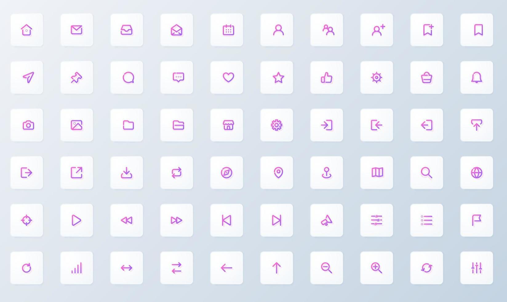 Gradient Web and mobile ui icons pack 10008017 Vector Art at Vecteezy