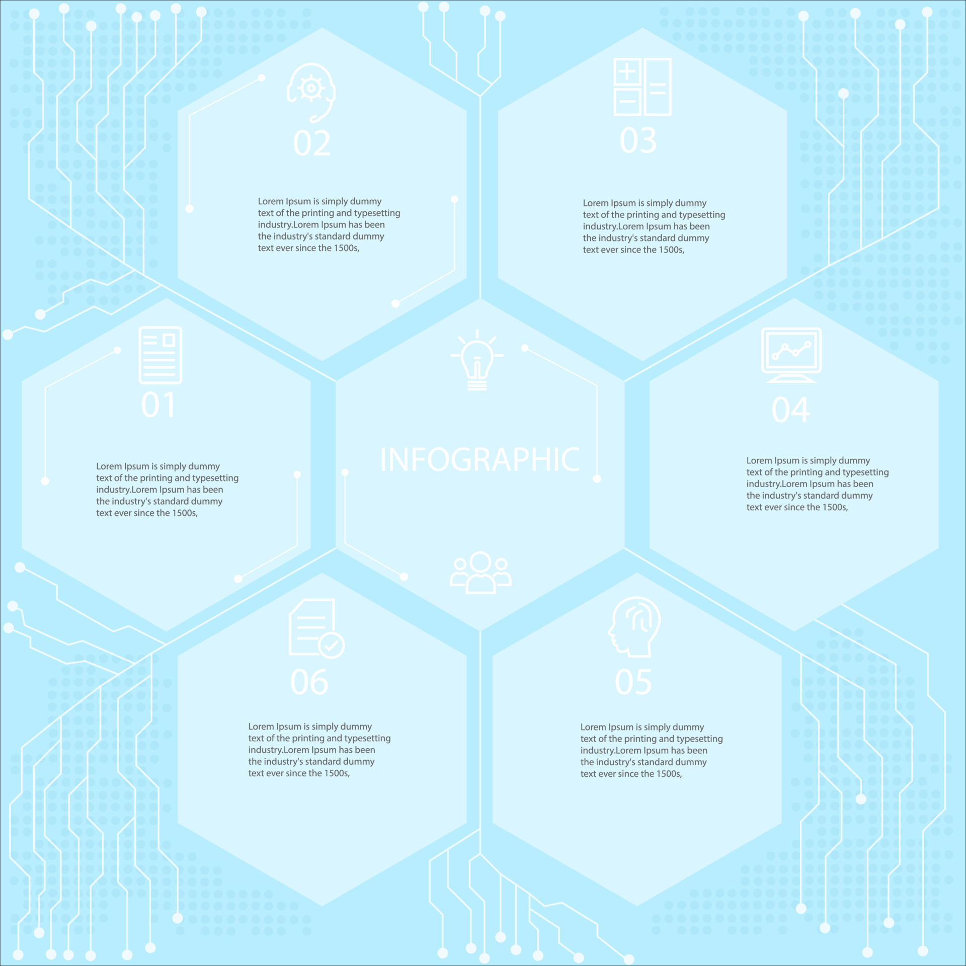 Abstract Elements Infographic Hexagon Shape Data Vector Template Process Concept Step For