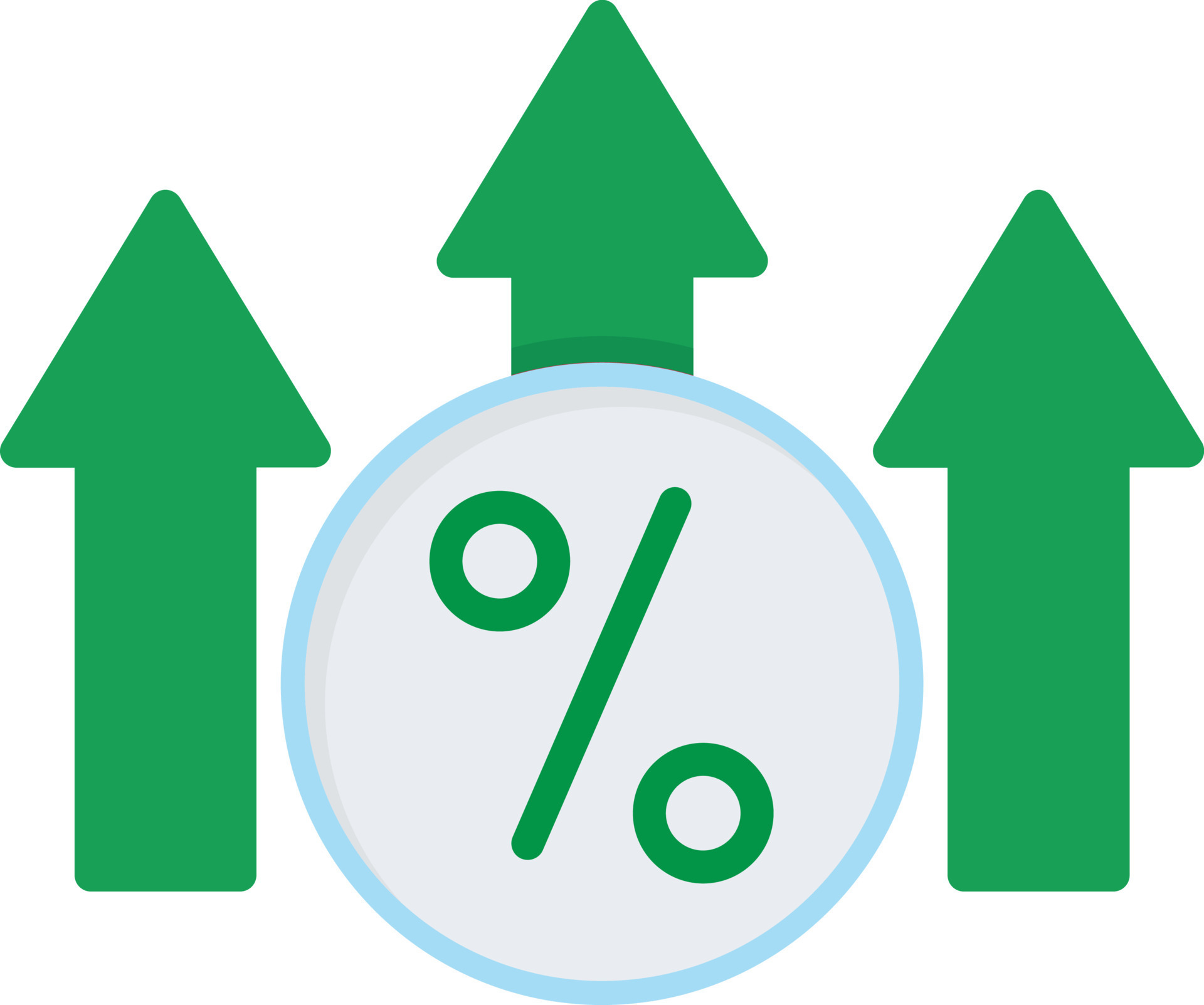 Increase Flat Icon 10010314 Vector Art at Vecteezy