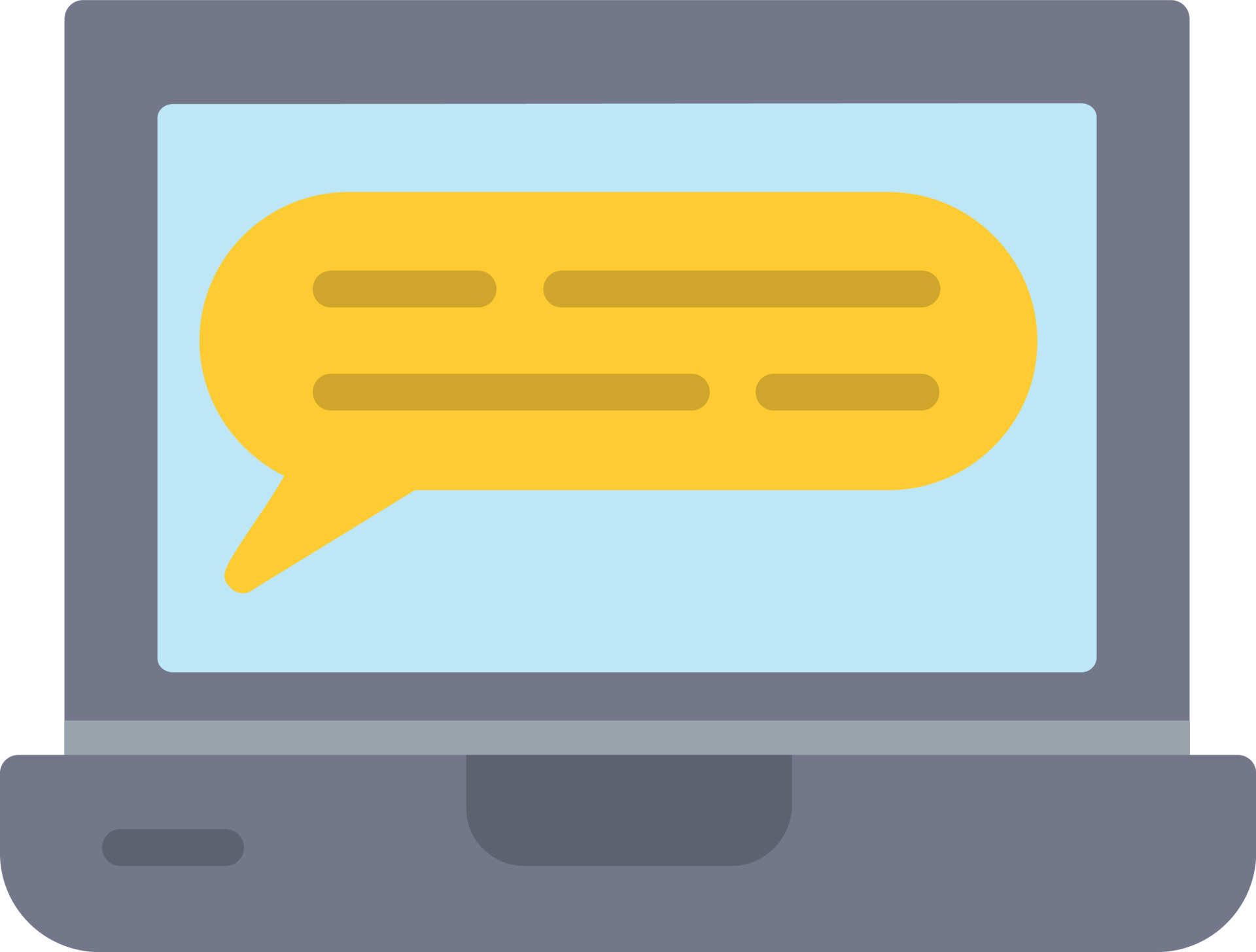 Message Flat Icon 10010522 Vector Art at Vecteezy