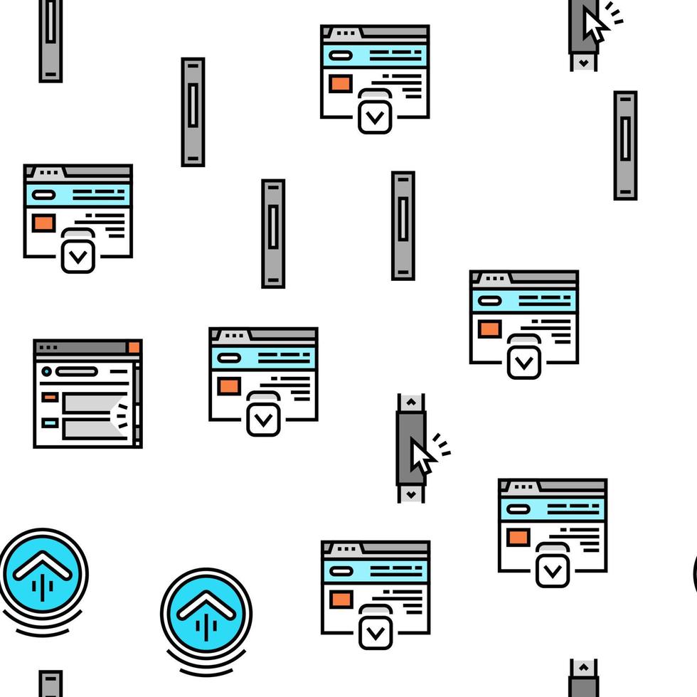 Scroll Computer Mouse Cursor Vector Seamless Pattern 10014979 Vector Art At Vecteezy