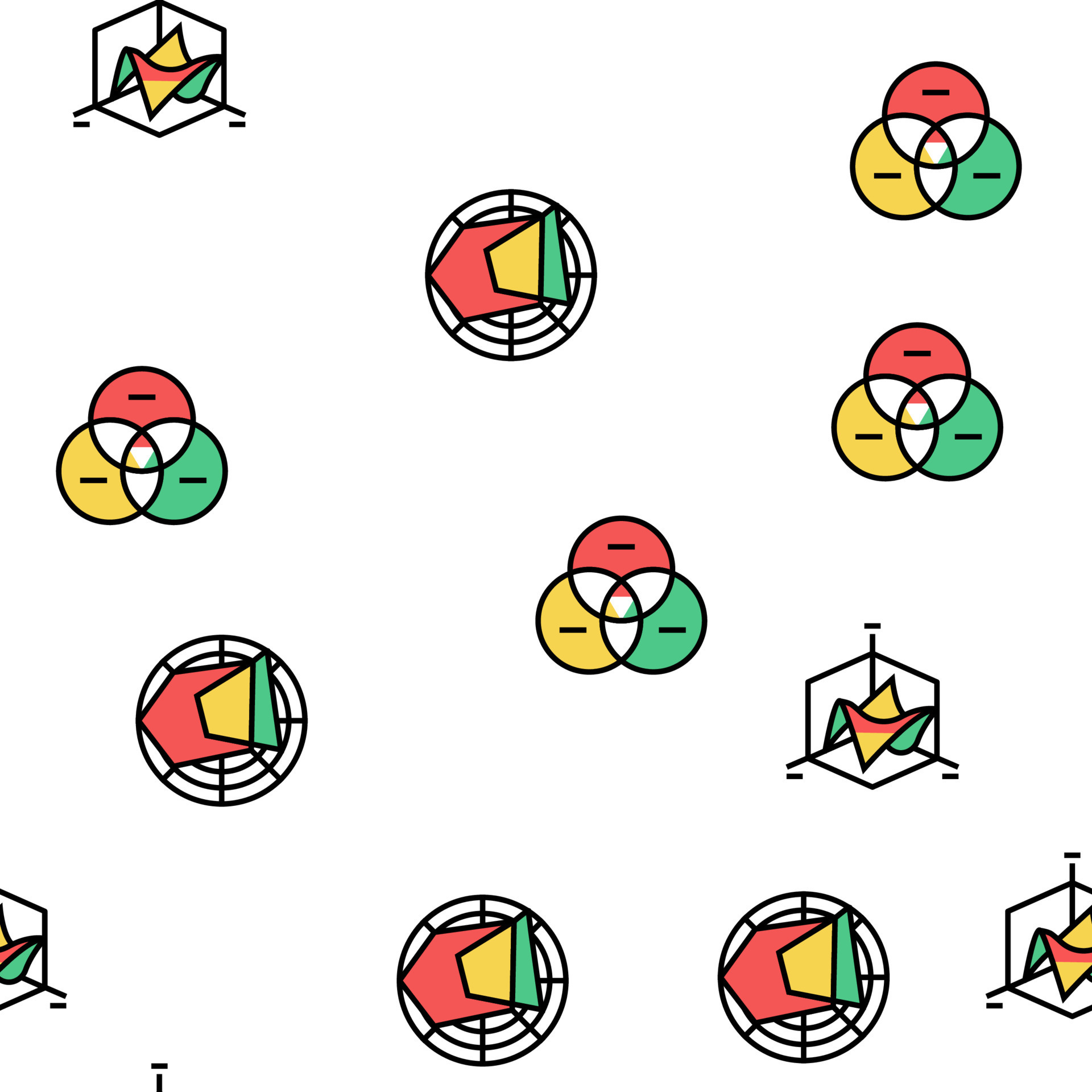 Graph For Analyzing And Research Vector Seamless Pattern 10014983 ...