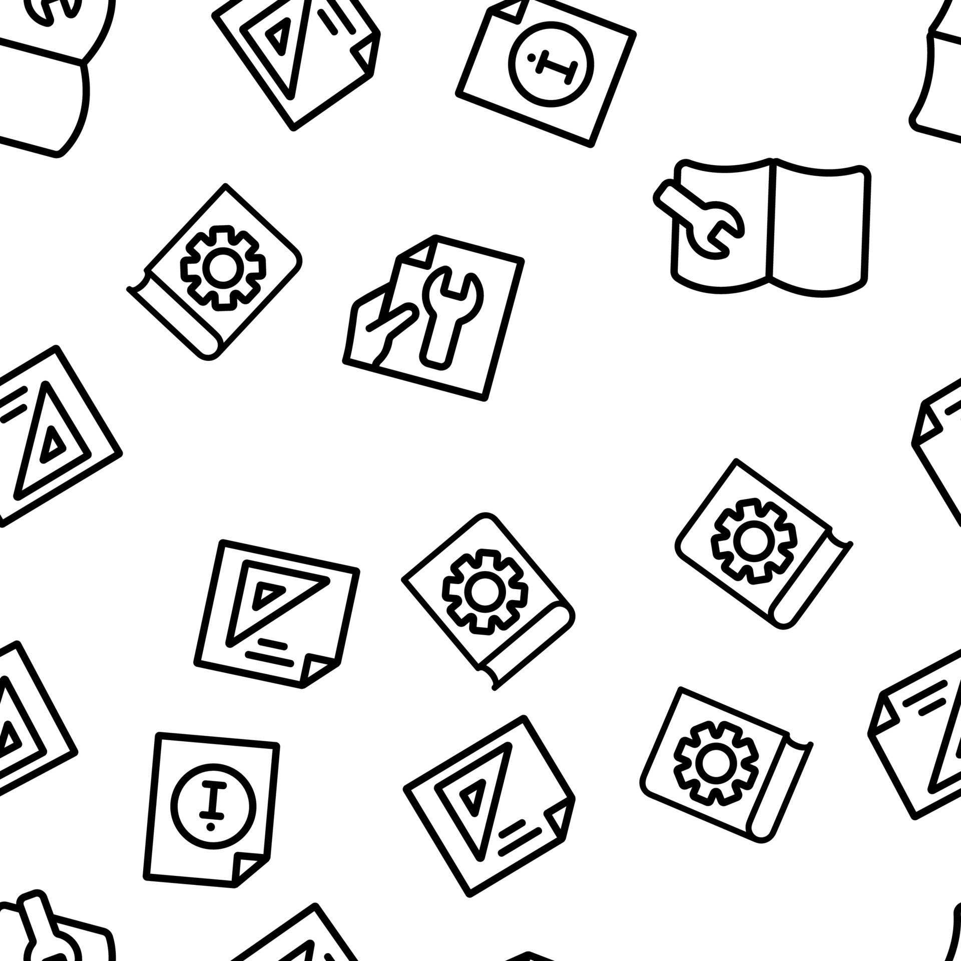 Technical Documentation Vector Seamless Pattern 10016314 Vector Art At