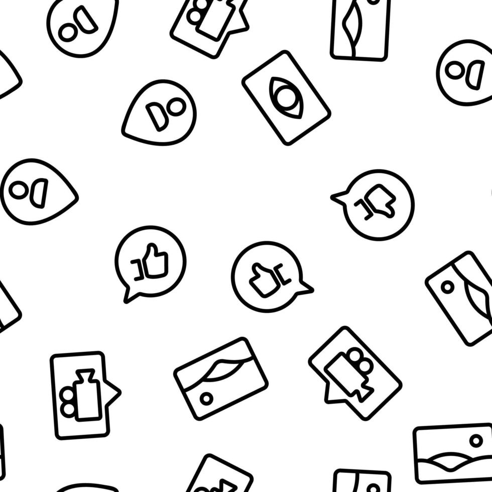 Social Media Vector Seamless Pattern 10016345 Vector Art At Vecteezy