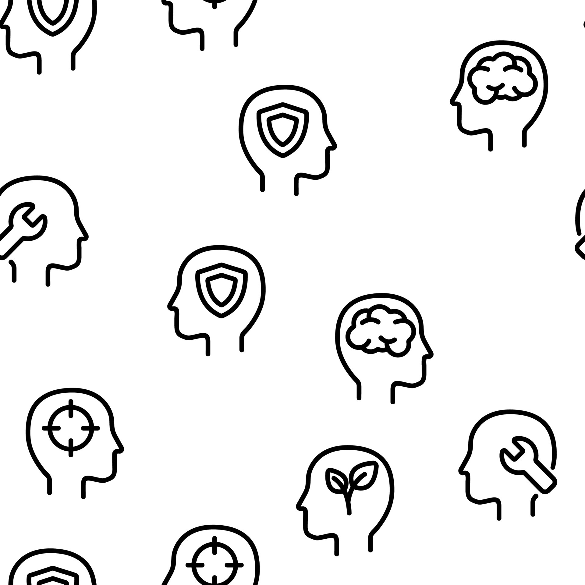 mente, elementos, vector, seamless, patrón 10016570 Vector en Vecteezy