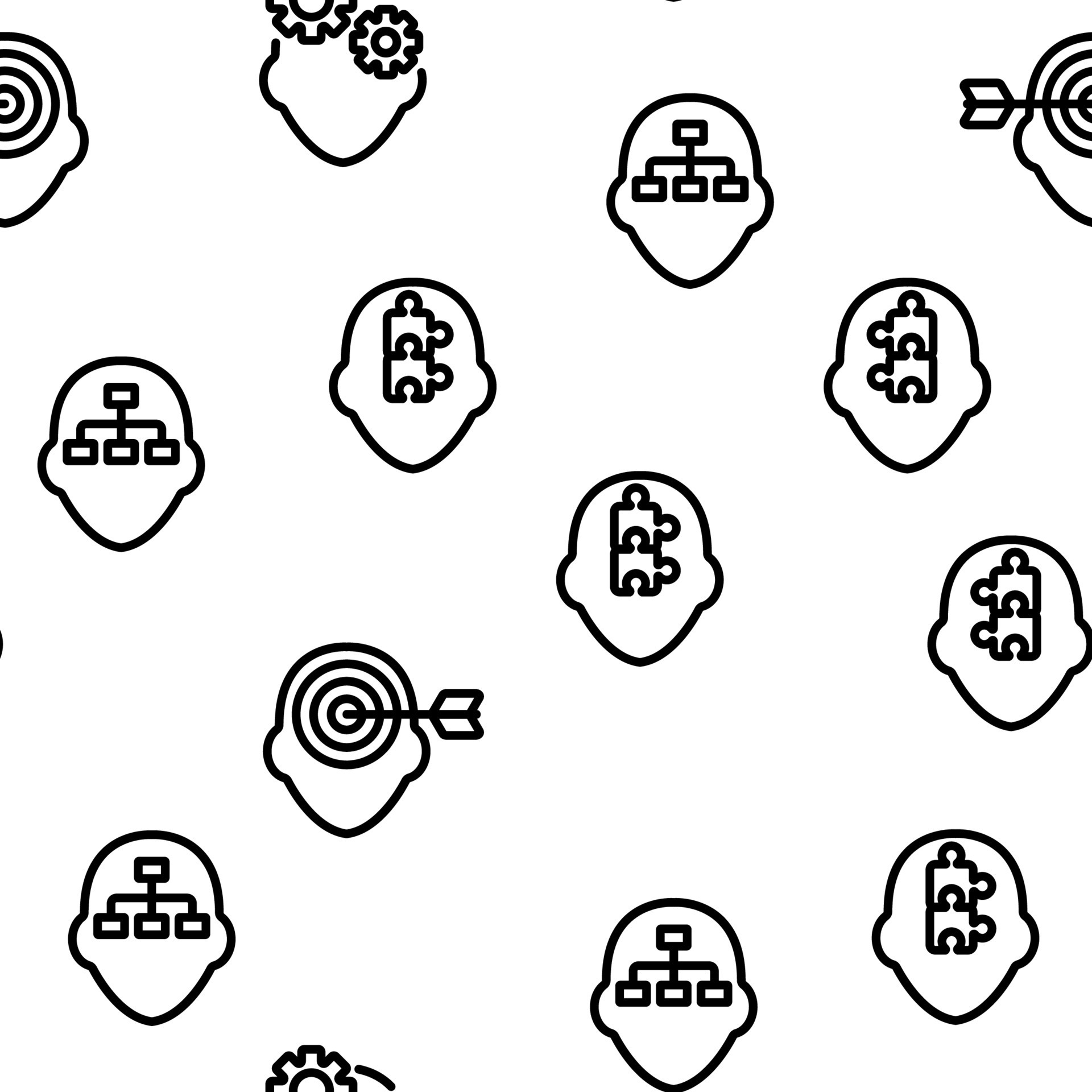 Mind Elements Vector Seamless Pattern 10016581 Vector Art at Vecteezy