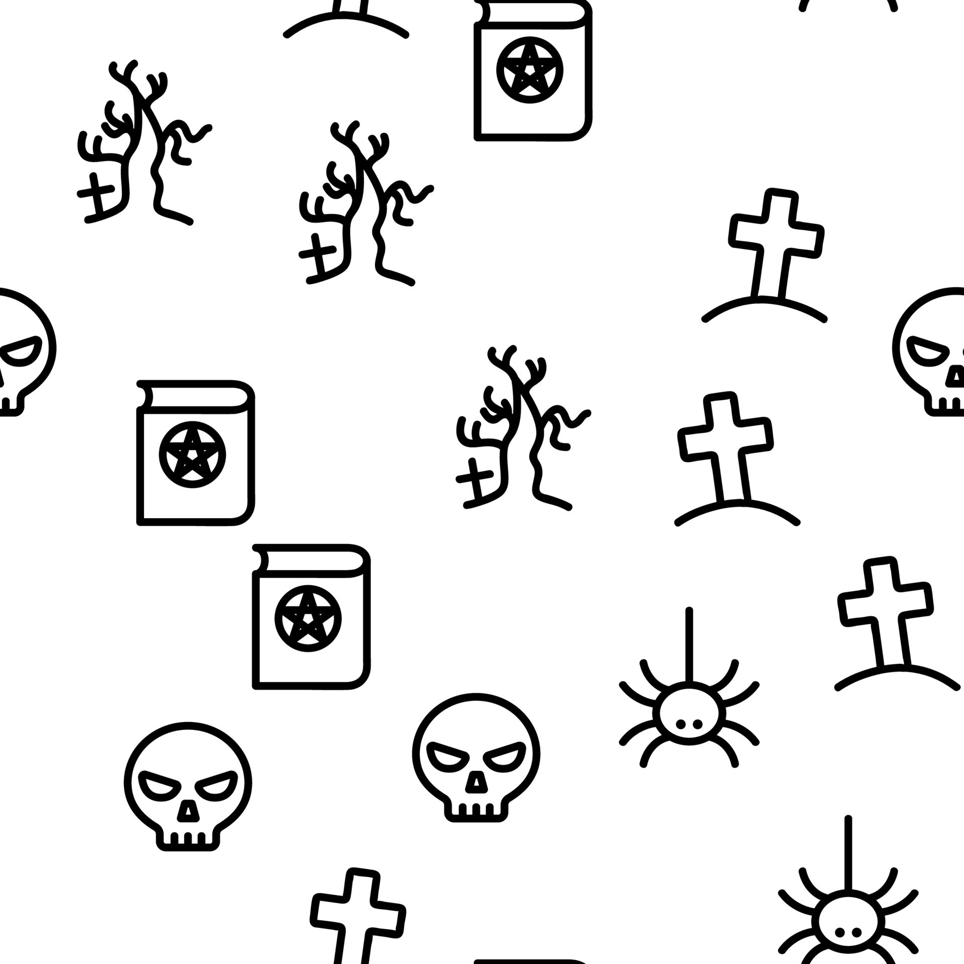 Halloween Seamless Pattern Vector 10017441 Vector Art At Vecteezy
