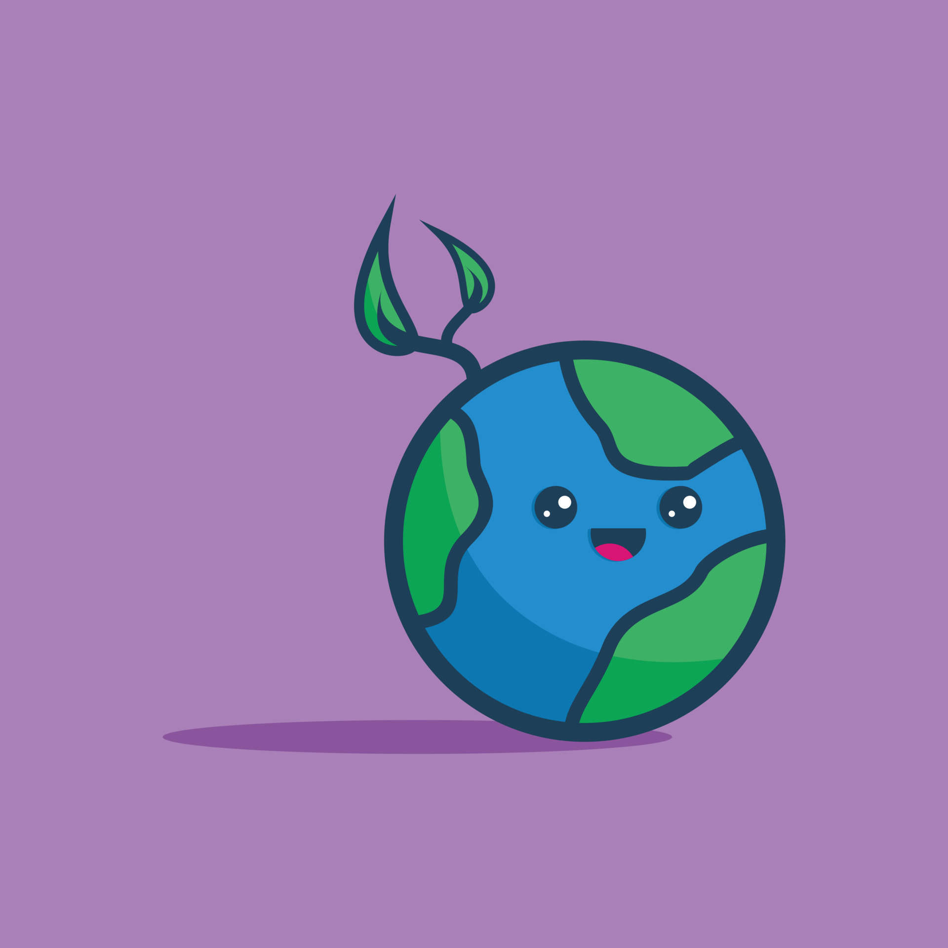Cartoon Planet Earth Vector Illustration 10017721 Vector Art At Vecteezy