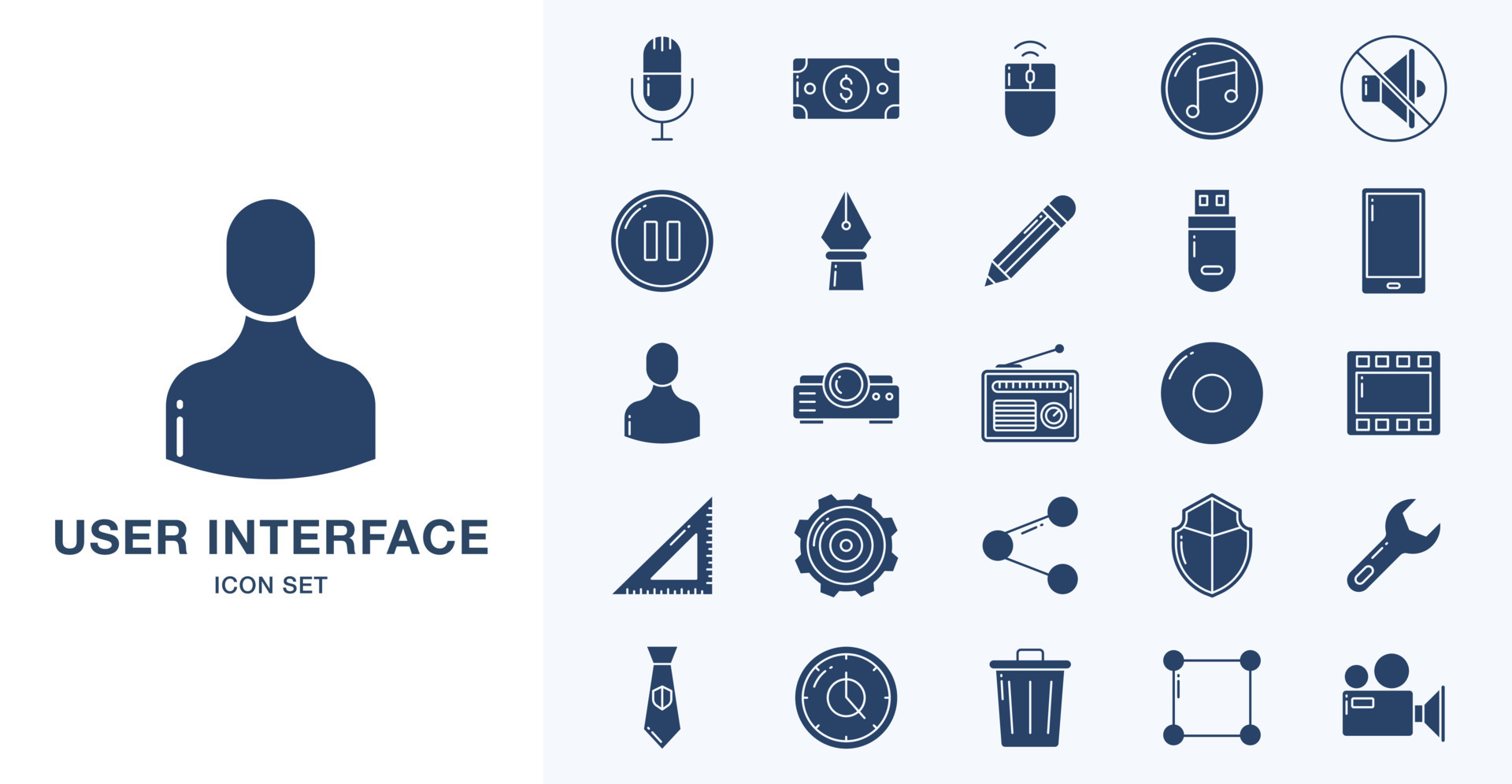 Basic ui, Essential, Icon, web, icon set, solid icon set 10017842 ...