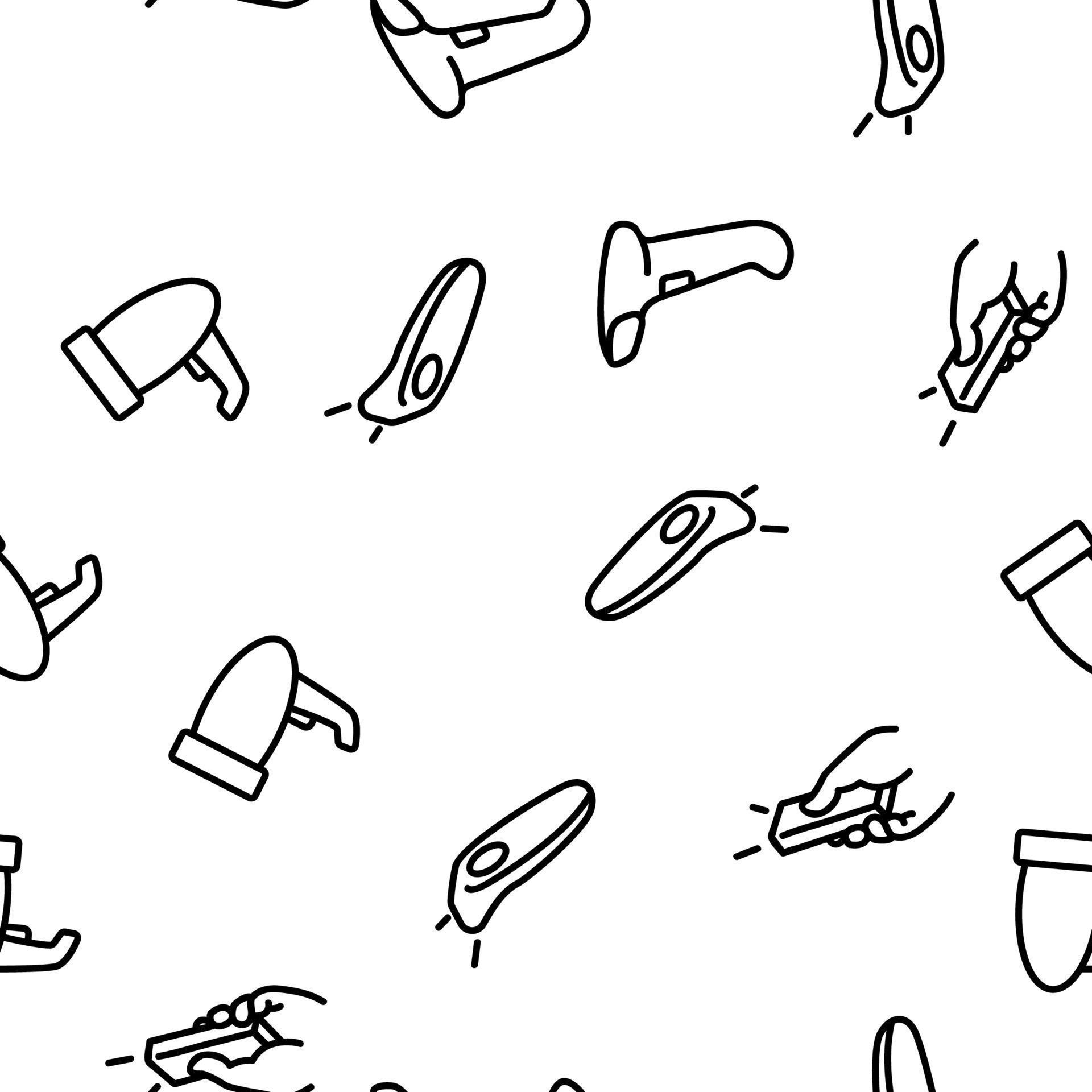 Barcode Scanner Device Vector Seamless Pattern 10018239 Vector Art at ...