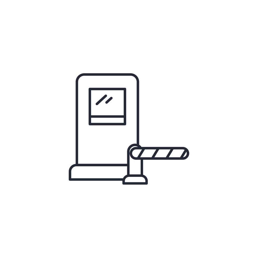 Vector Sign Of The Automatic Car Barrier Symbol Is Isolated On A White