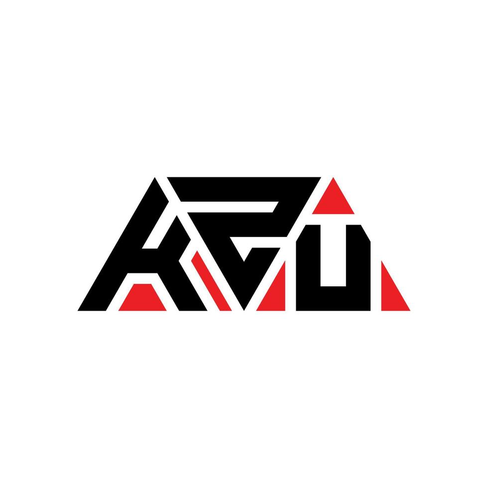KZU triangle letter logo design with triangle shape. KZU triangle logo design monogram. KZU ...