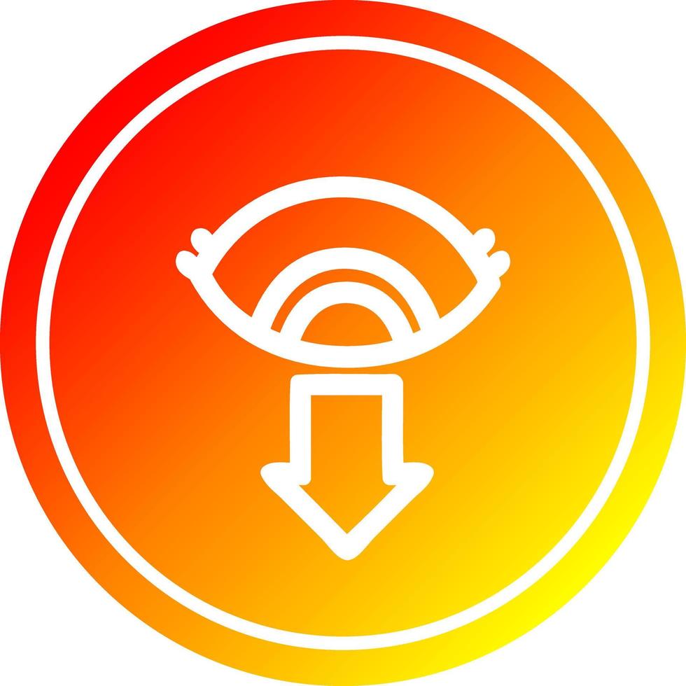 Staring Eye Circular In Hot Gradient Spectrum 10024358 Vector Art At Vecteezy