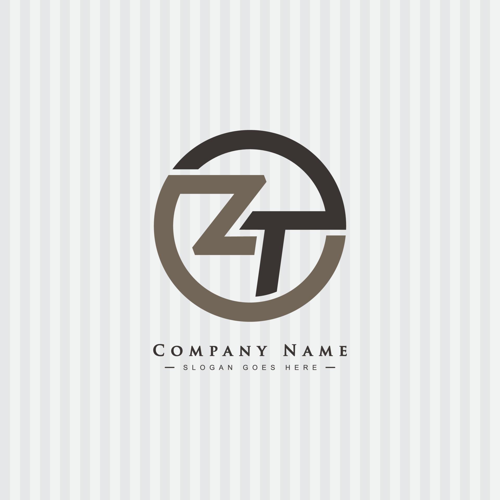 Initial Letter ZT Logo - Minimal Business Logo for Alphabet Z and T 10026911 Vector Art at Vecteezy