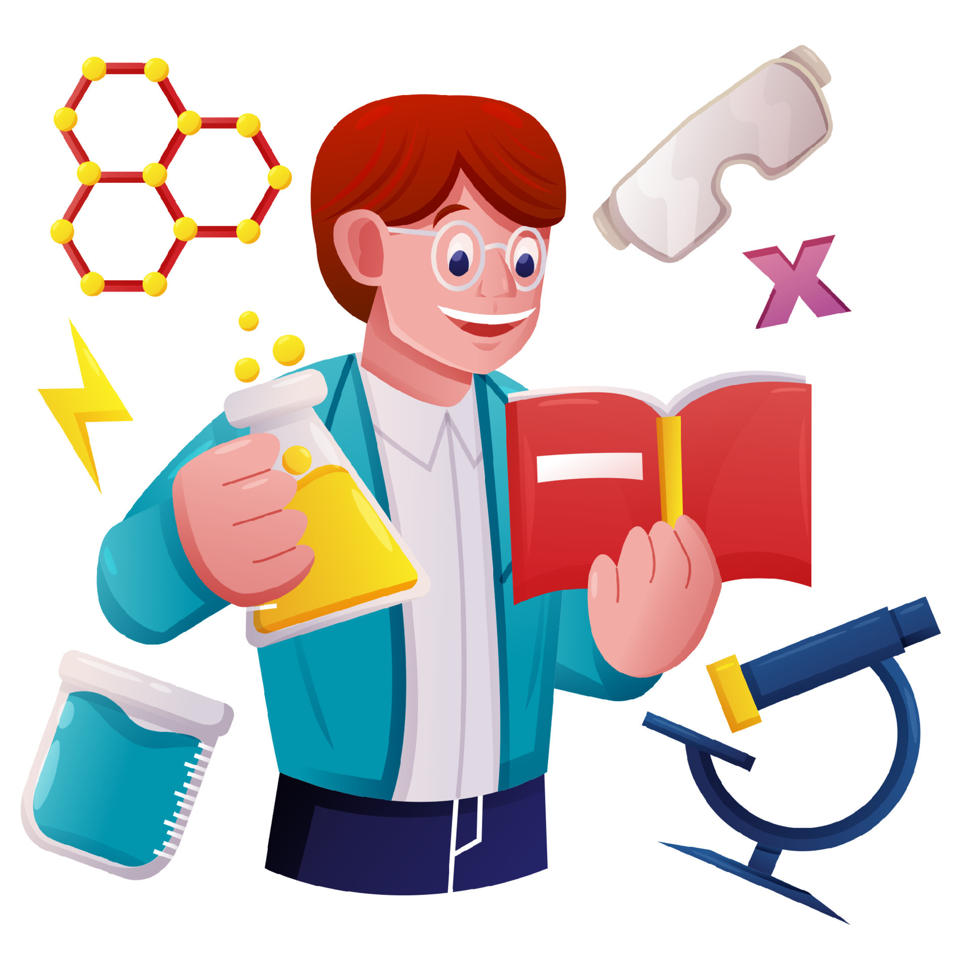profesor de química y material escolar, perfecto para activos de diseño ... profesor de química y material escolar, perfecto para activos de diseño ...