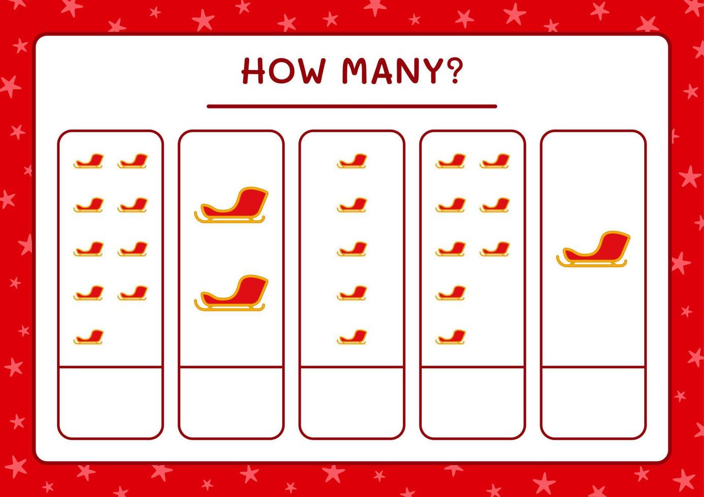 How many santa claus sleigh, game for children. Vector illustration ...