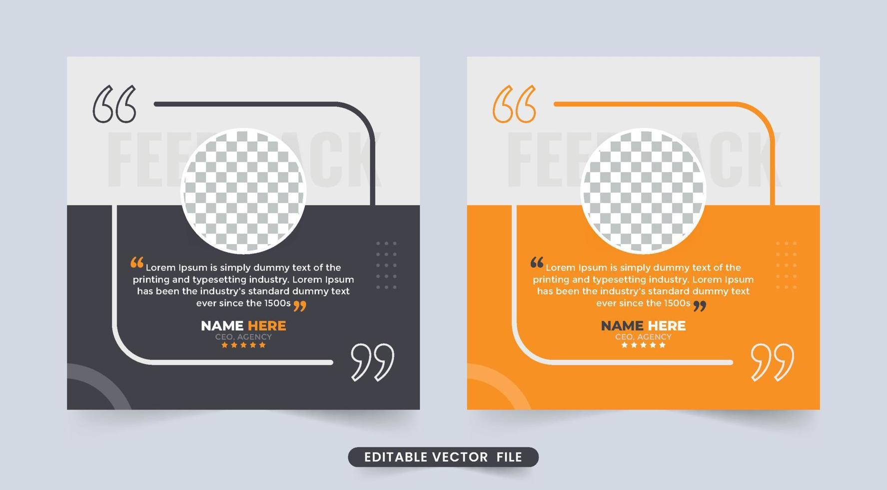Customer feedback testimonial template vector with star ratings. Client ... Customer feedback testimonial template vector with star ratings. Client ...