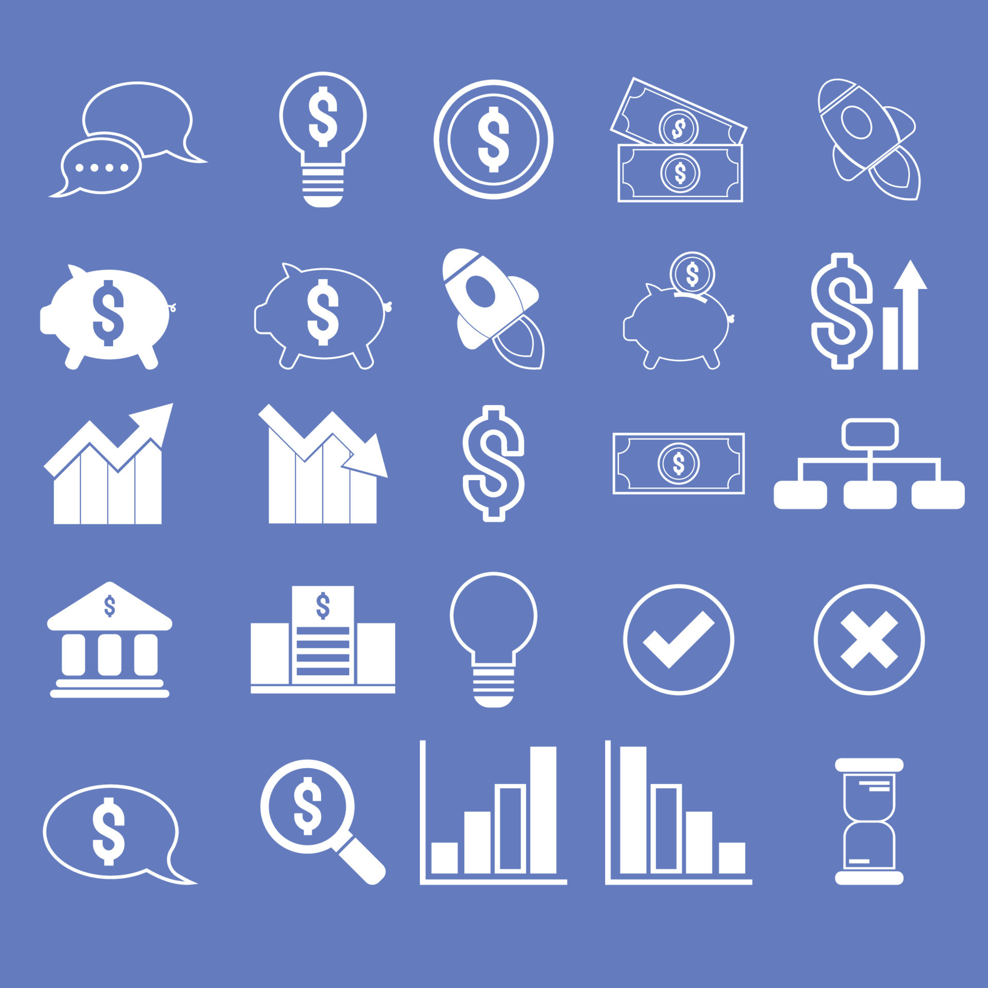 Business icon vector bundle set for finance concept 10031384 Vector Art ...