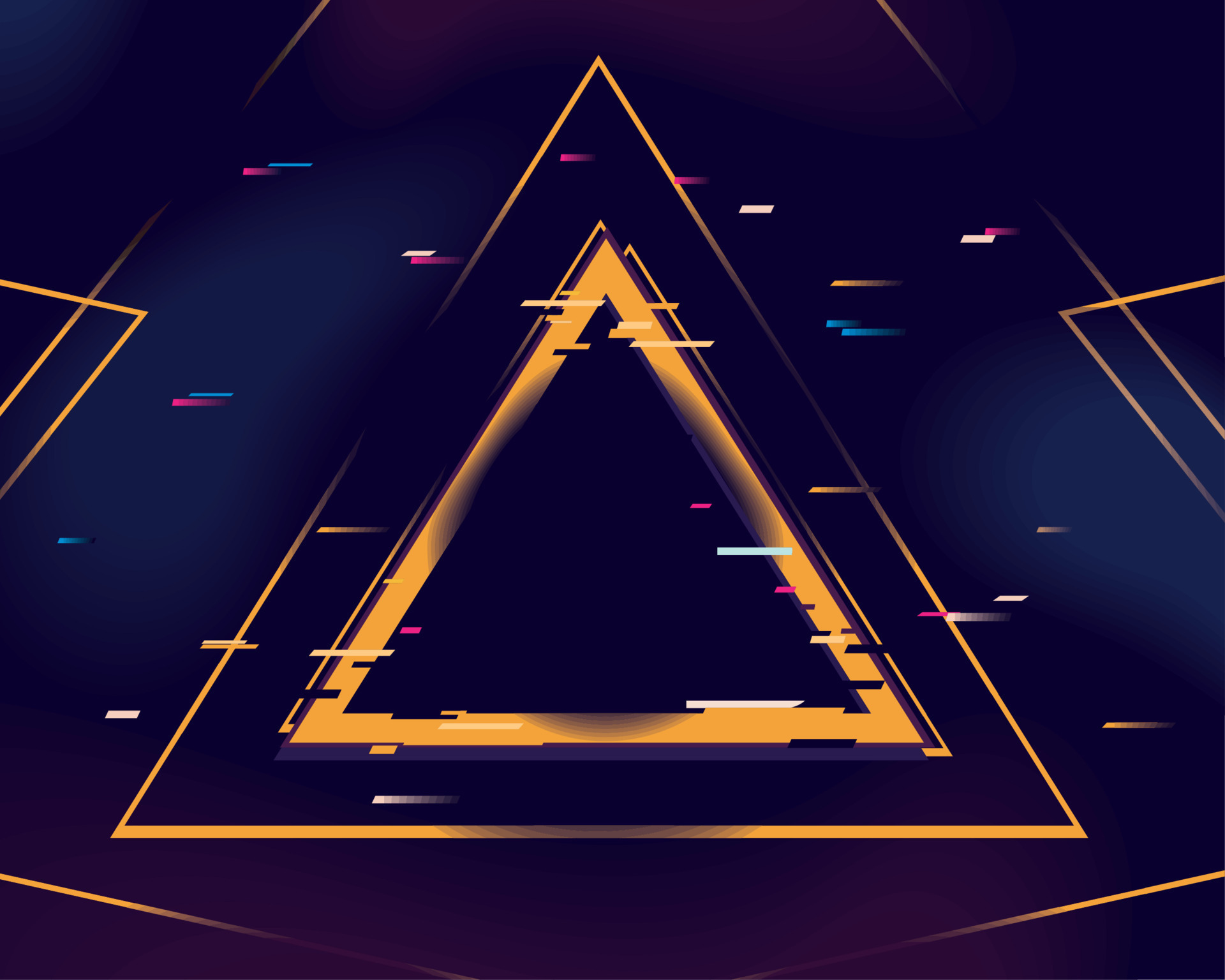 caution triangle with gradient style 10032369 Vector Art at Vecteezy