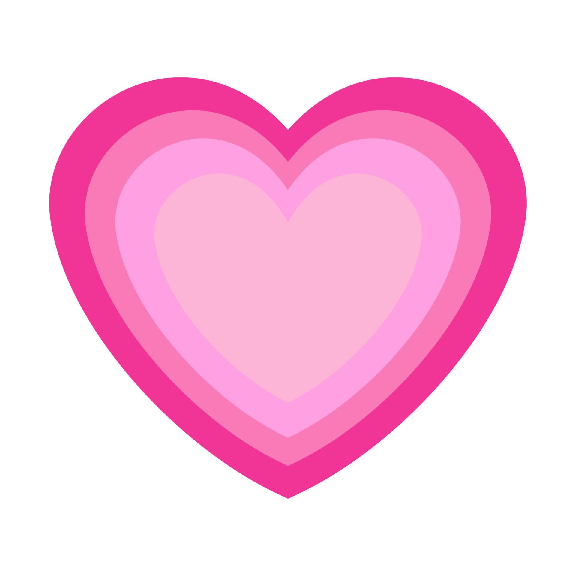 Love Symbol Icon Tunnel Of Concentric Hearts Pink Hearts Vector