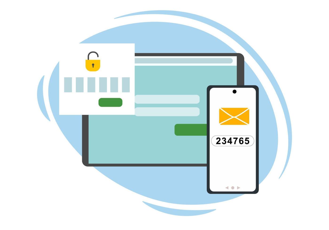 Two-factor authentication security. 10036655 Vector Art at Vecteezy Two-factor authentication security. 10036655 Vector Art at Vecteezy