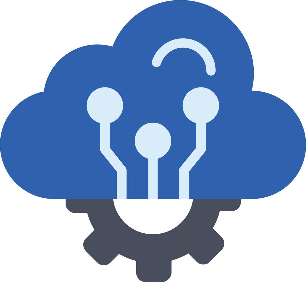 Cloud Computing Vector Flat Icon 10037344 Vector Art at Vecteezy