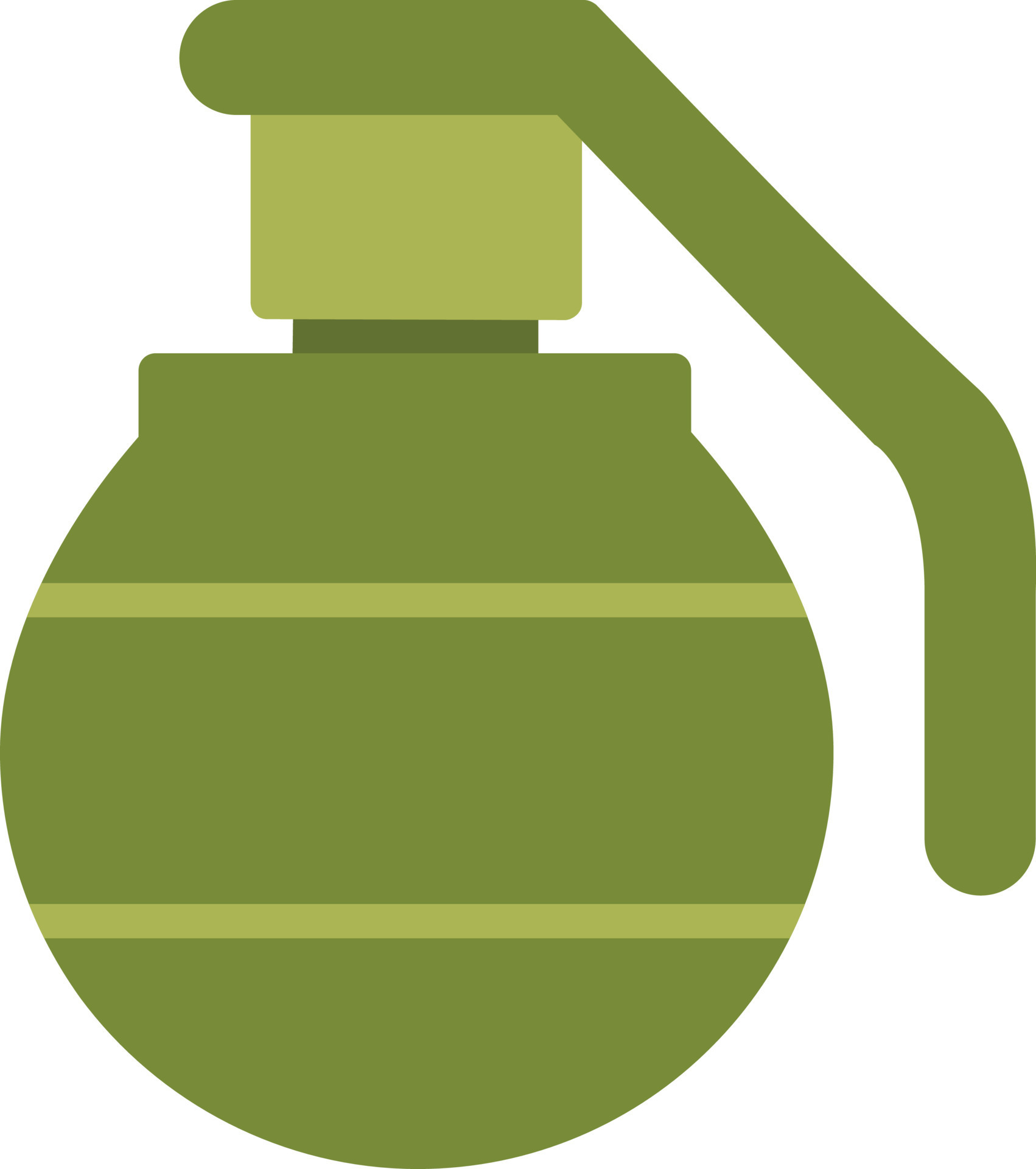 Grenade Flat Icon 10037784 Vector Art at Vecteezy