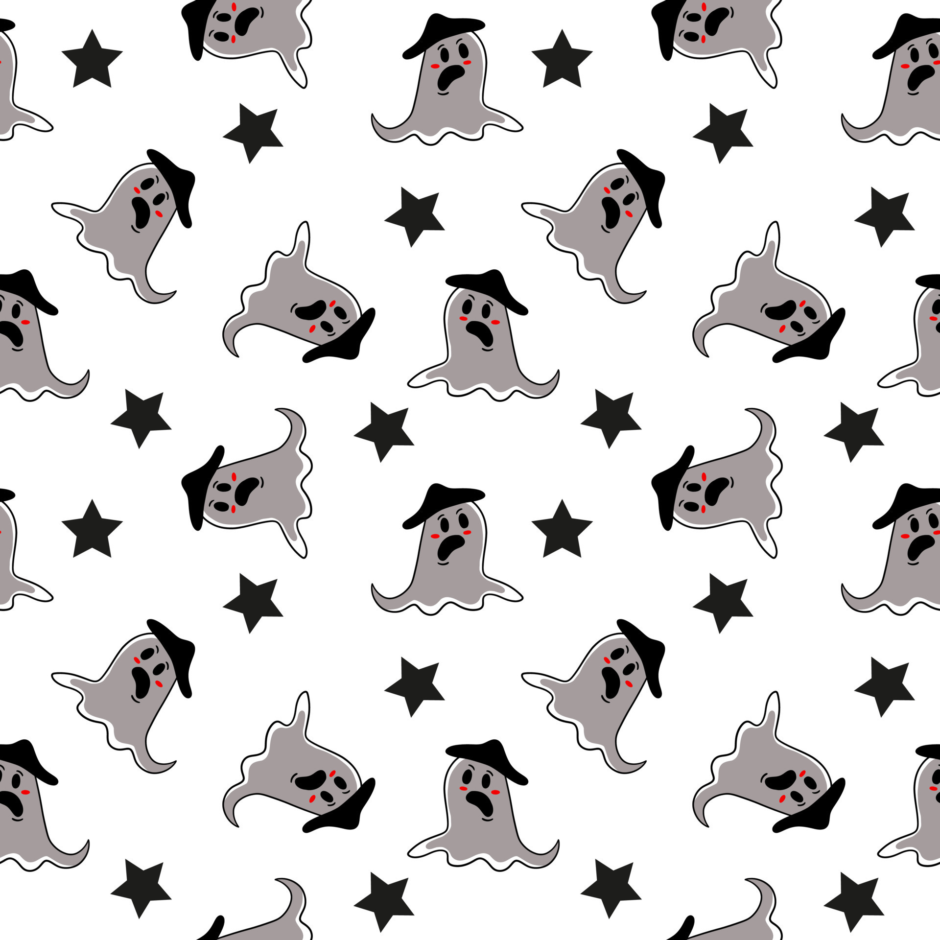 ghost seamless pattern 10041218 Vector Art at Vecteezy