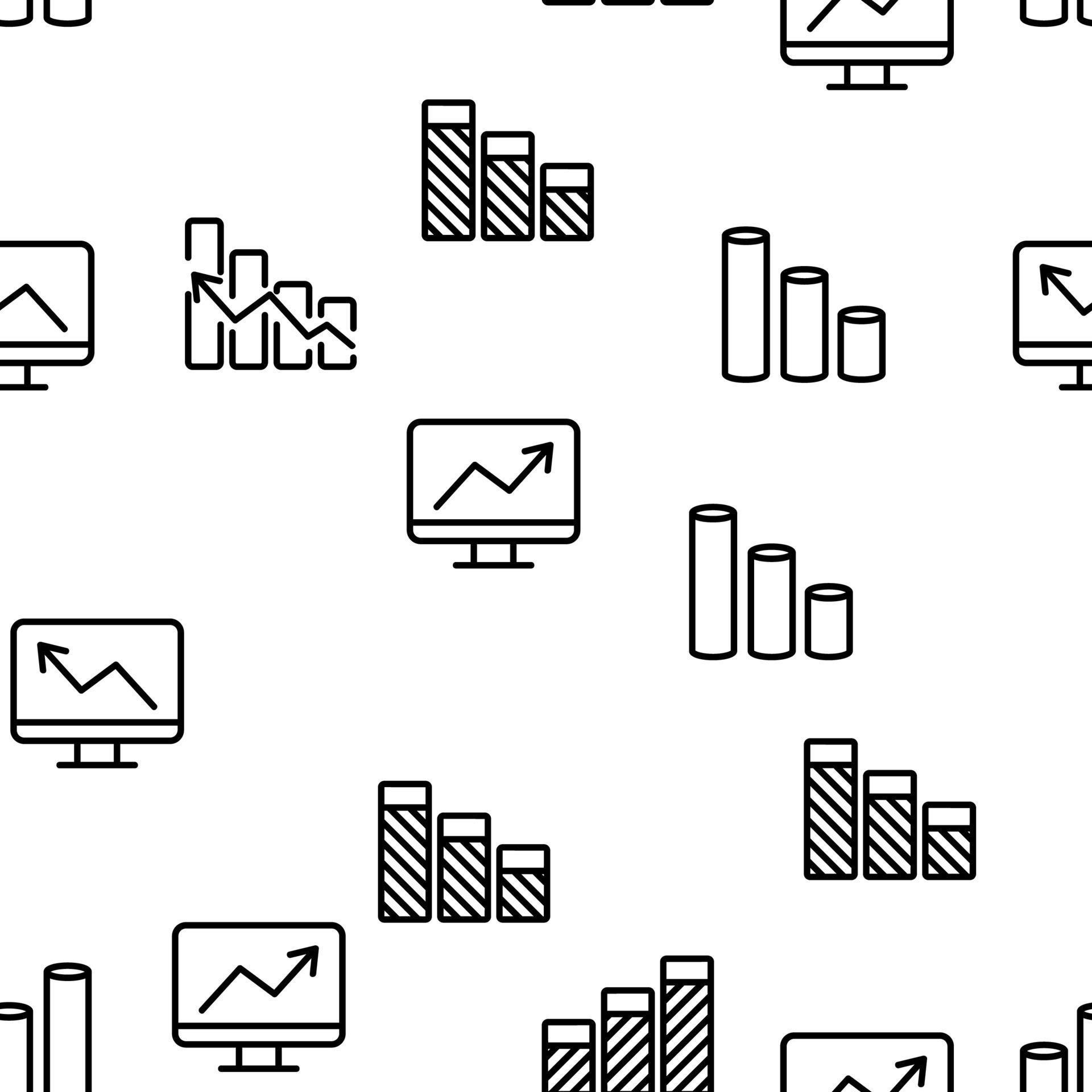 Progress Grow Graphs Vector Seamless Pattern 10042770 Vector Art at ...