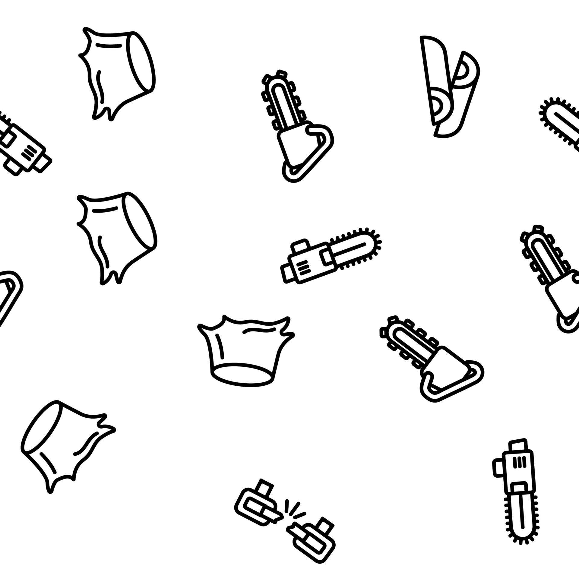 Chainsaw Vector Seamless Pattern 10043032 Vector Art at Vecteezy