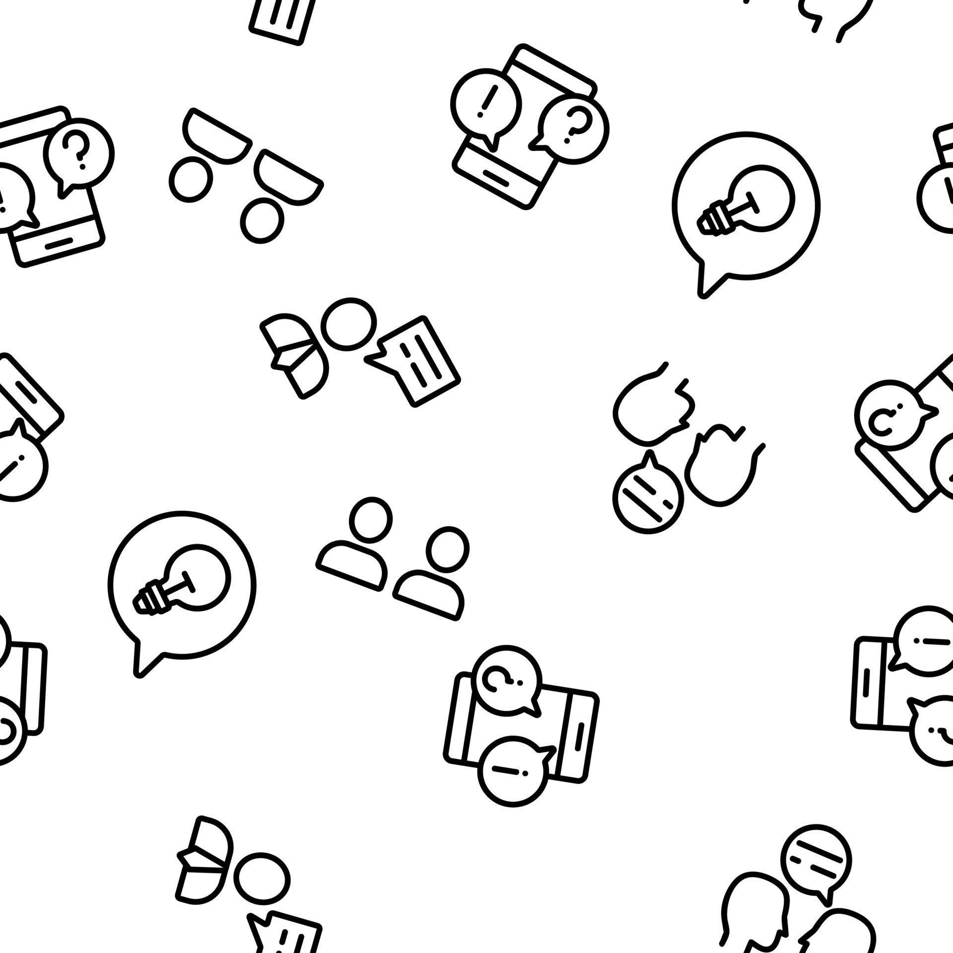 Advice Help Assistant Vector Seamless Pattern 10043052 Vector Art at Vecteezy