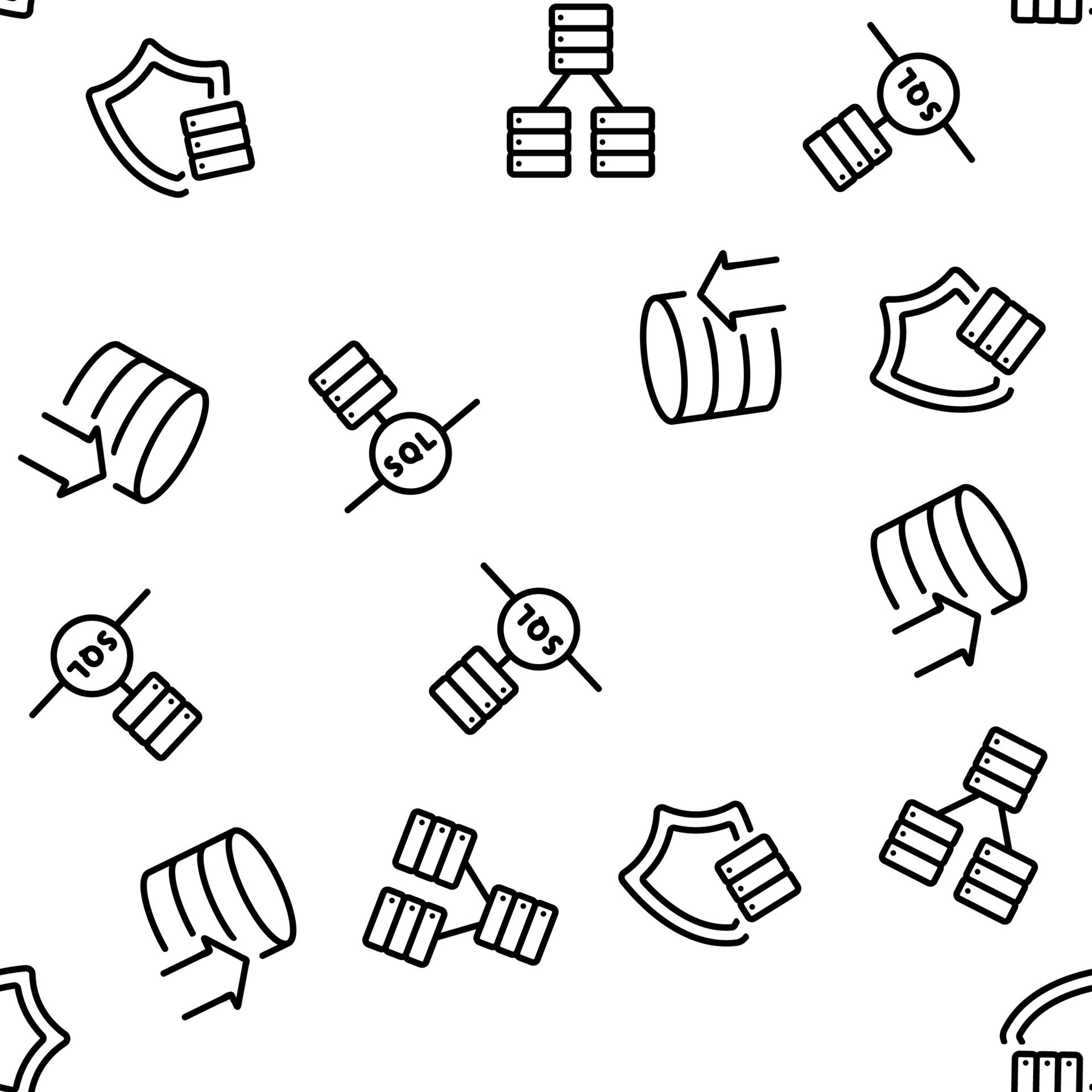 Sql Database Vector Seamless Pattern 10043097 Vector Art at Vecteezy