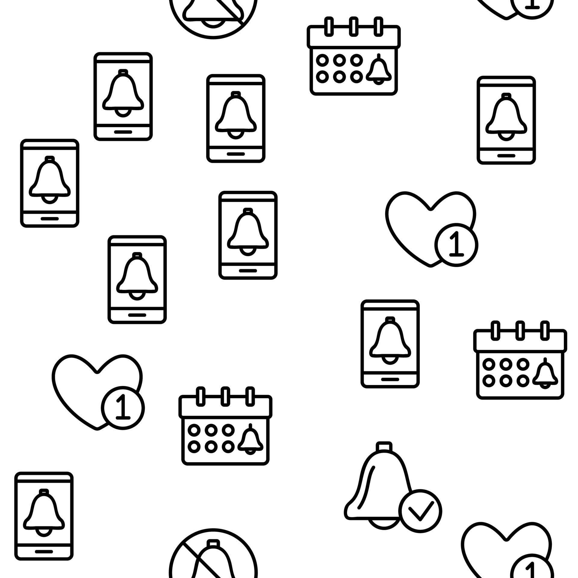 Notification Vector Seamless Pattern 10043237 Vector Art at Vecteezy