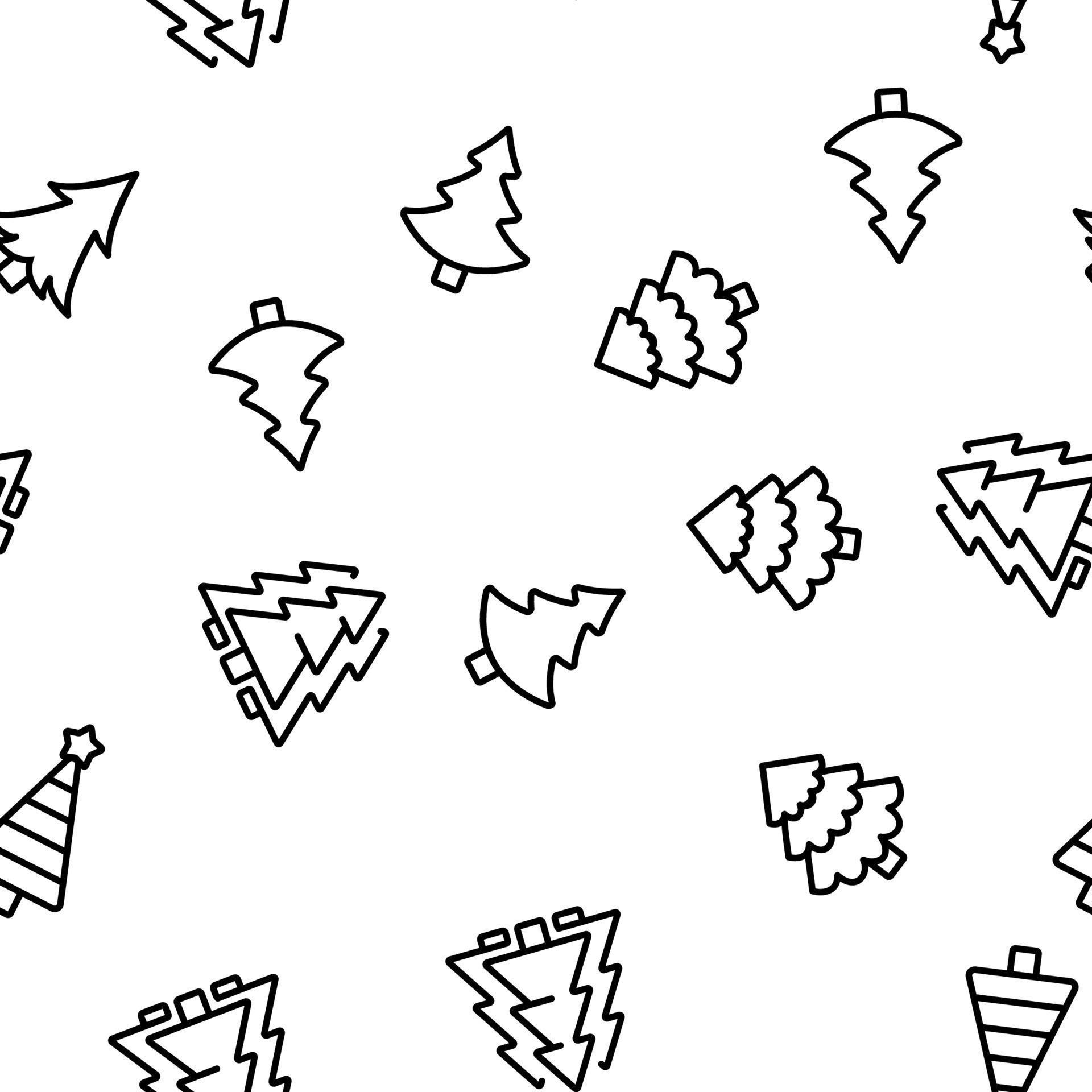 Evergreen Pine Tree Vector Seamless Pattern 10043438 Vector Art at Vecteezy