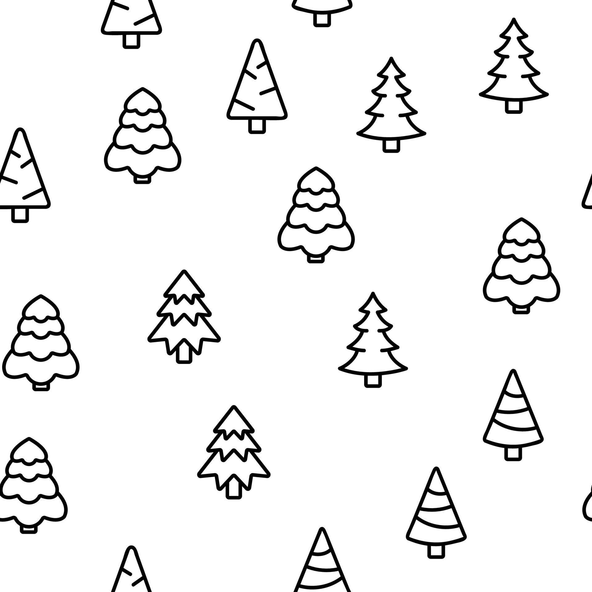 Evergreen Pine Tree Vector Seamless Pattern 10043439 Vector Art at Vecteezy