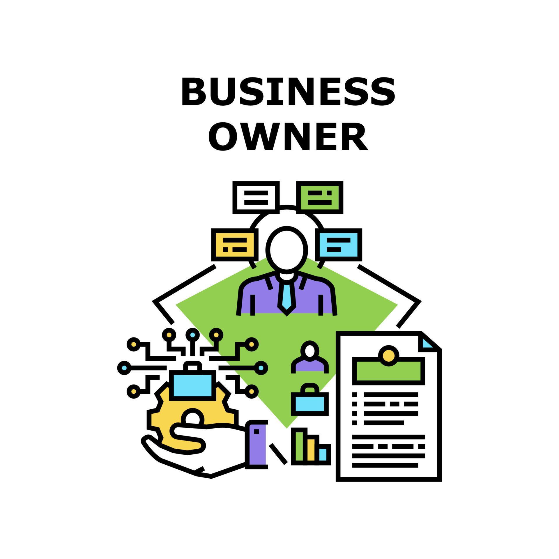 Business Owner Vector Concept Color Illustration 10043840 Vector Art at Vecteezy