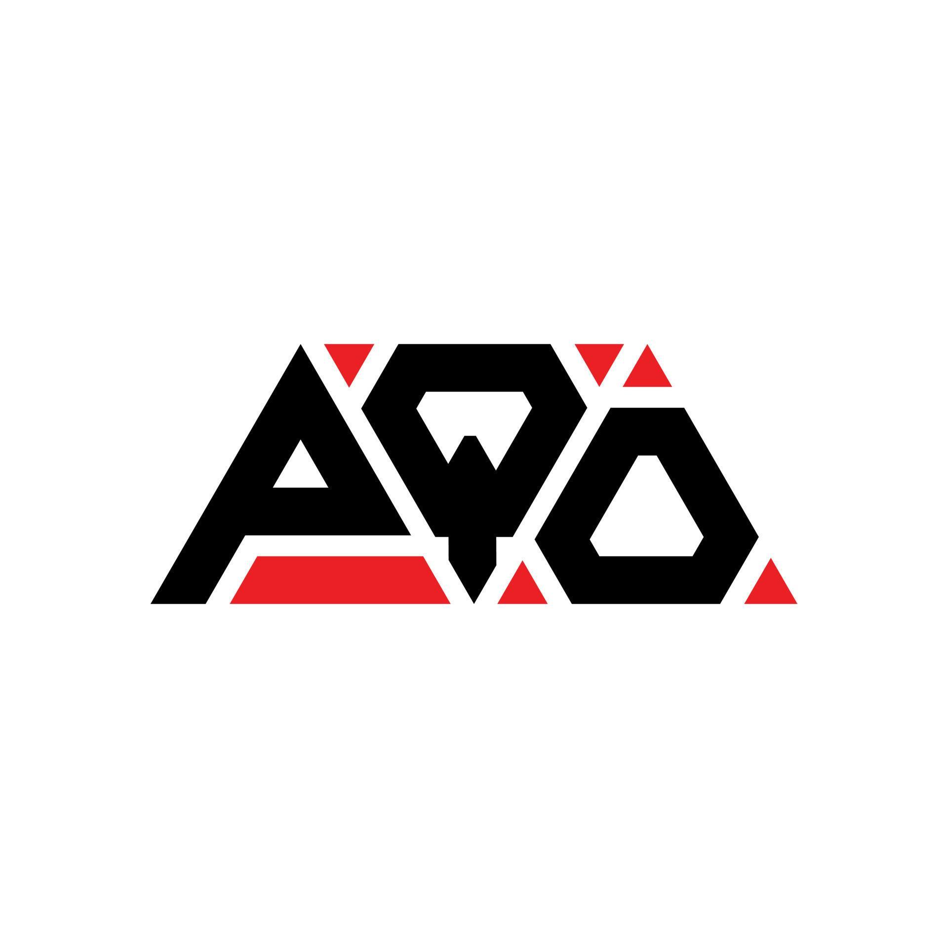 PQO triangle letter logo design with triangle shape. PQO triangle logo design monogram. PQO ...