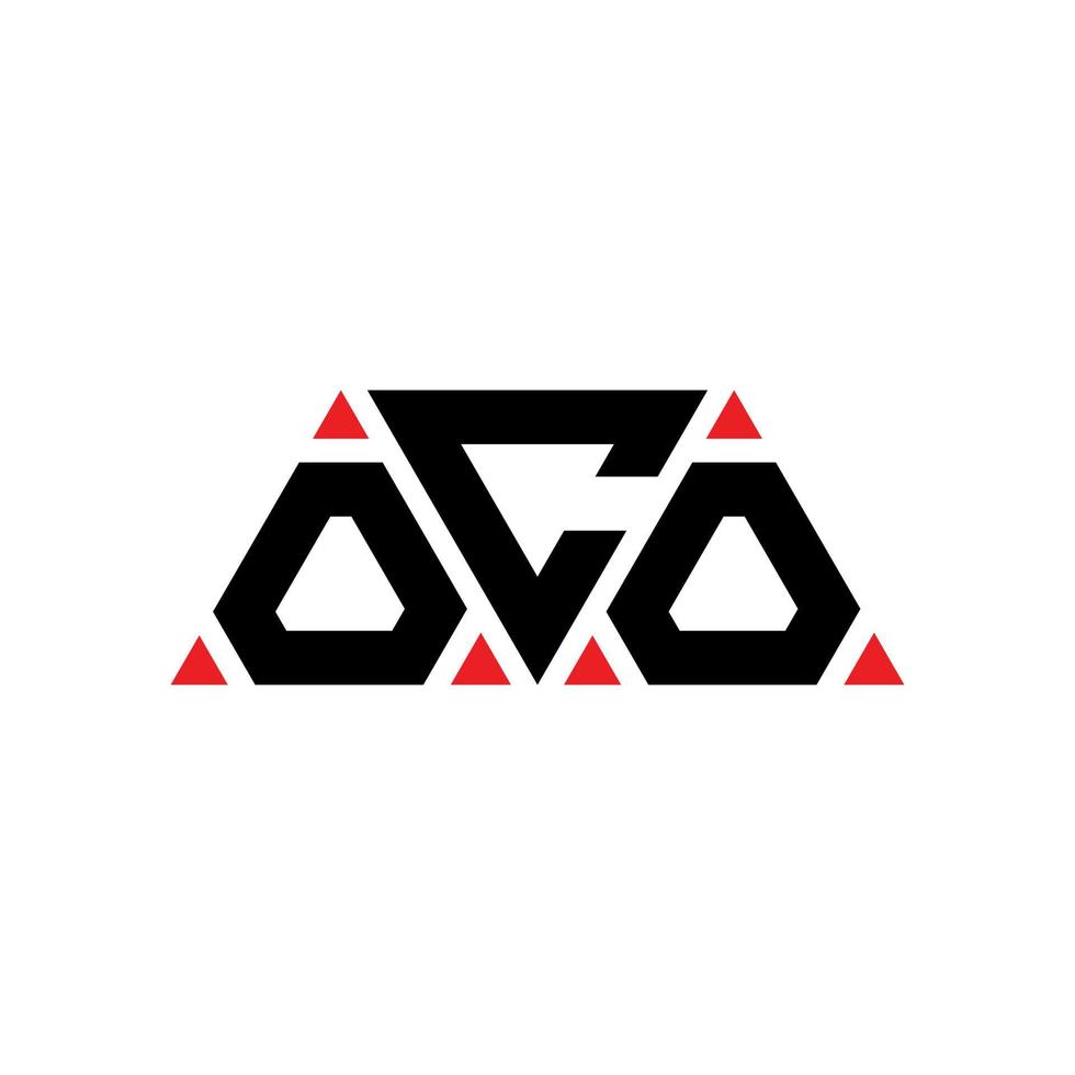OCO triangle letter logo design with triangle shape. OCO triangle logo ...