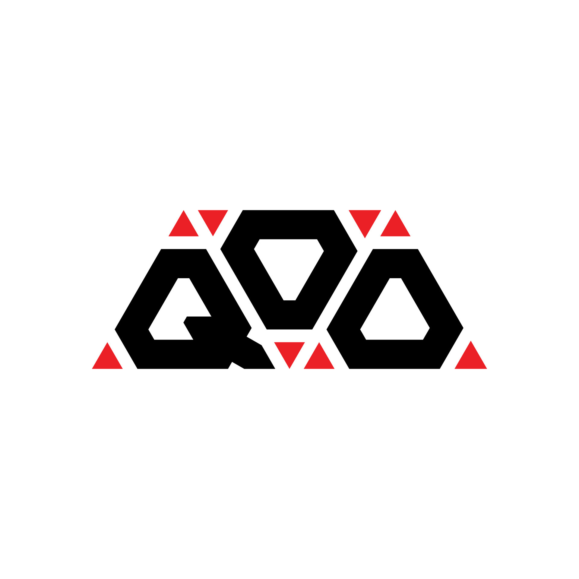 QOO triangle letter logo design with triangle shape. QOO triangle logo design monogram. QOO ...