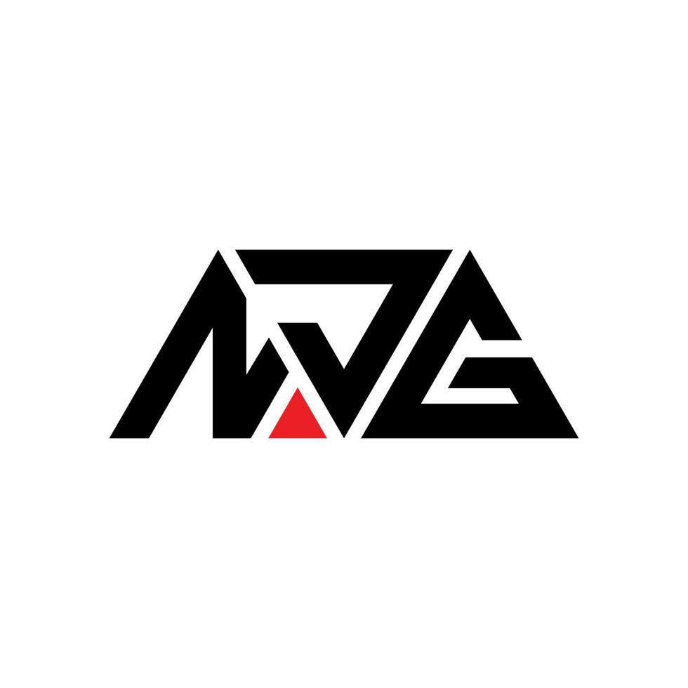 Njg Triangle Letter Logo Design With Triangle Shape Njg Triangle Logo Design Monogram Njg