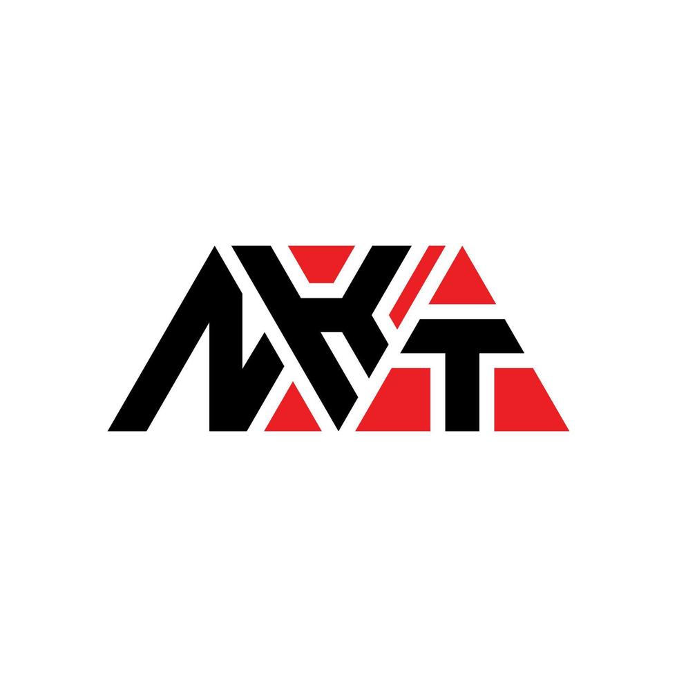 diseño de logotipo de letra triangular nkt con forma de triángulo. monograma de diseño de ...